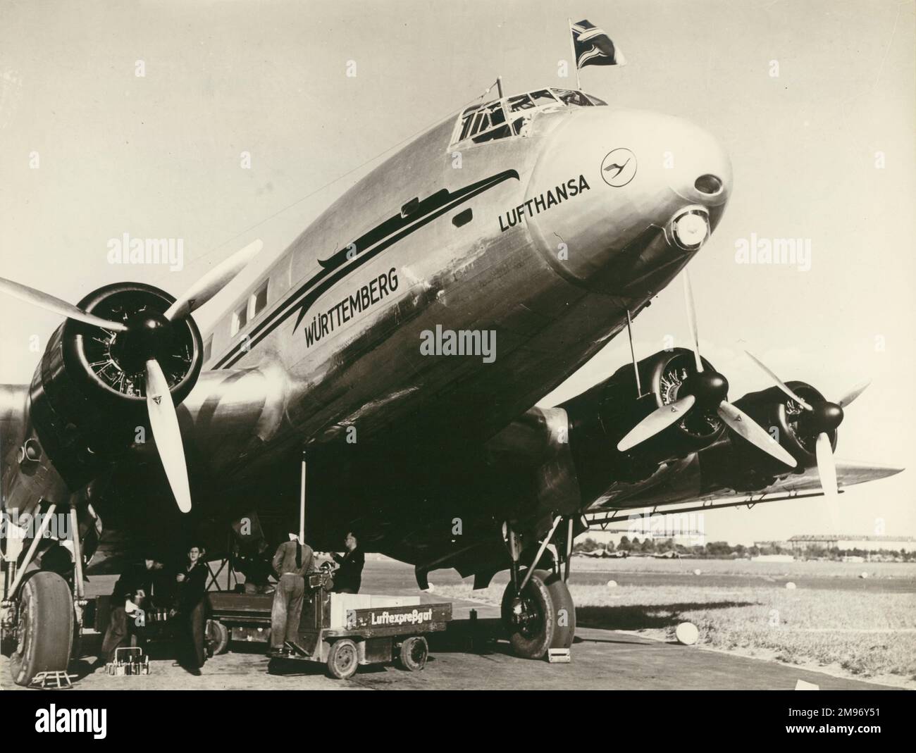 Junkers Ju90B-1 (or V-5), D-ABDG, Württemberg, of Lufthansa Stock Photo ...