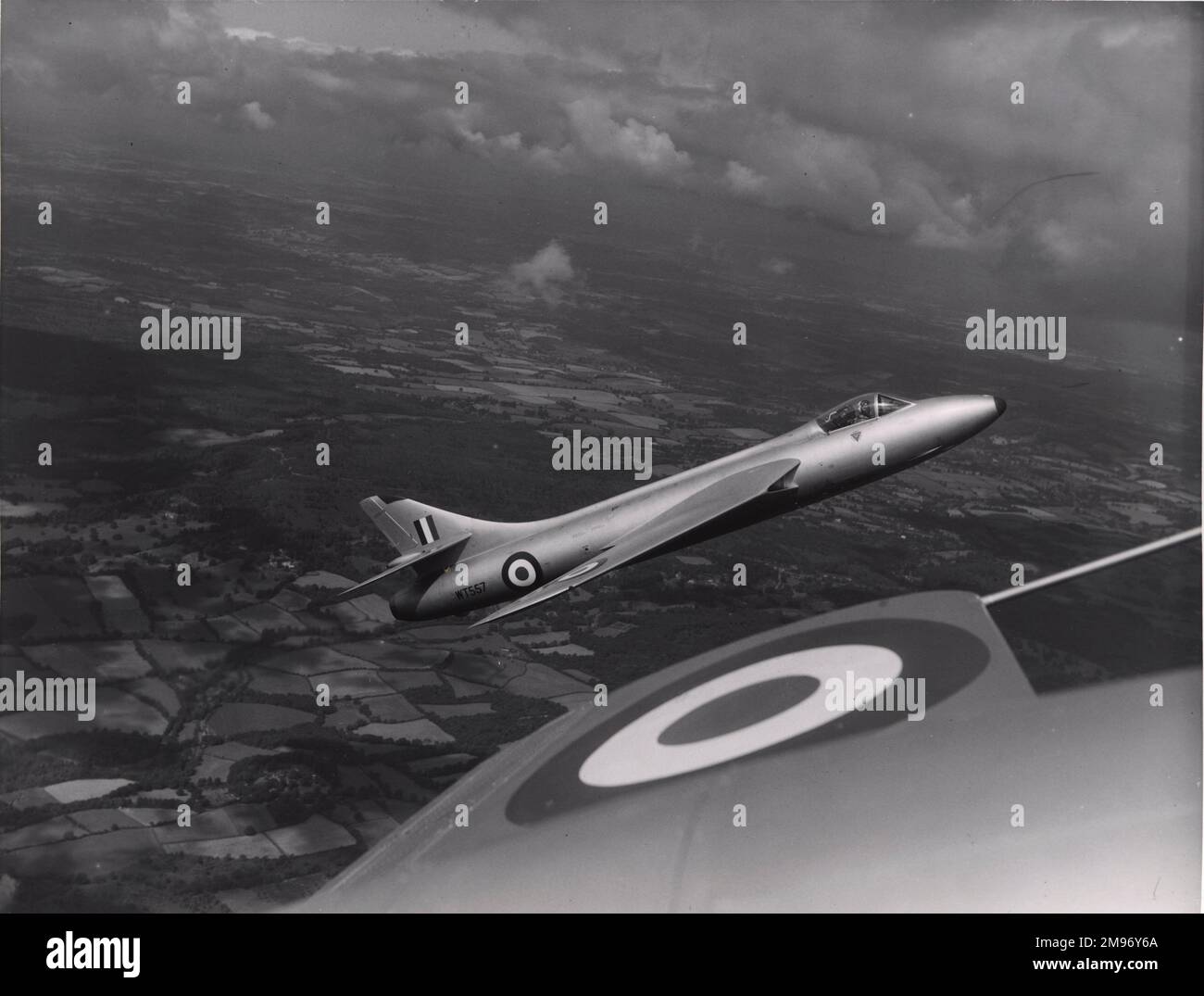 The third of the initial Hawker P1067 Hunter 1 production batch, WT557 ...