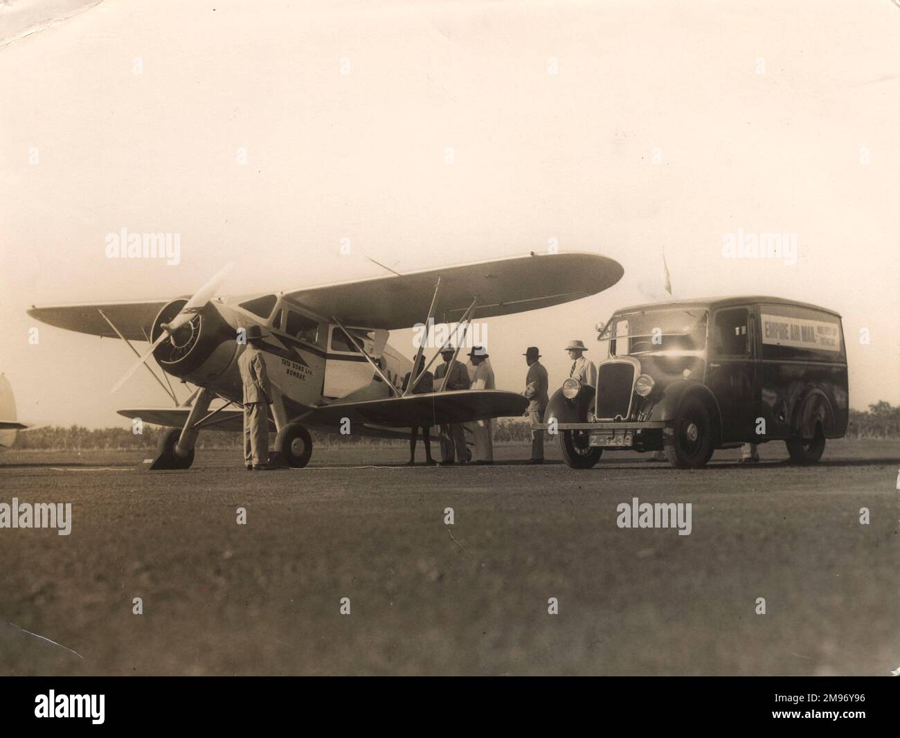 The departure from Ratmalana Aerodrome, Colombo, of the first Empire ...