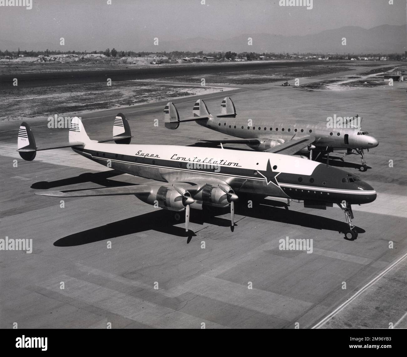 The first Lockheed Model 1049 Super Constellation, N67900, alongside a ...