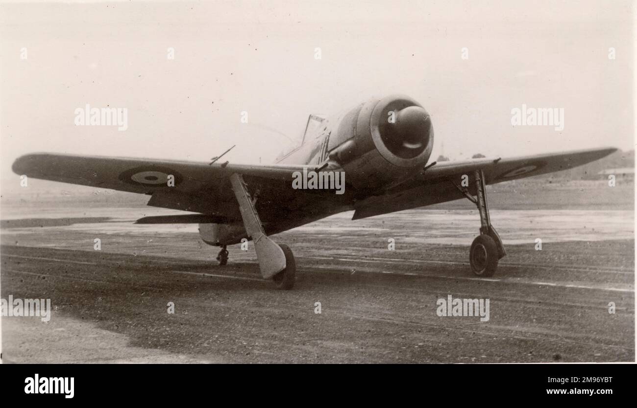 Captured Focke-Wulf Fw190A-3, MP499, in RAF markings. Ready for take ...