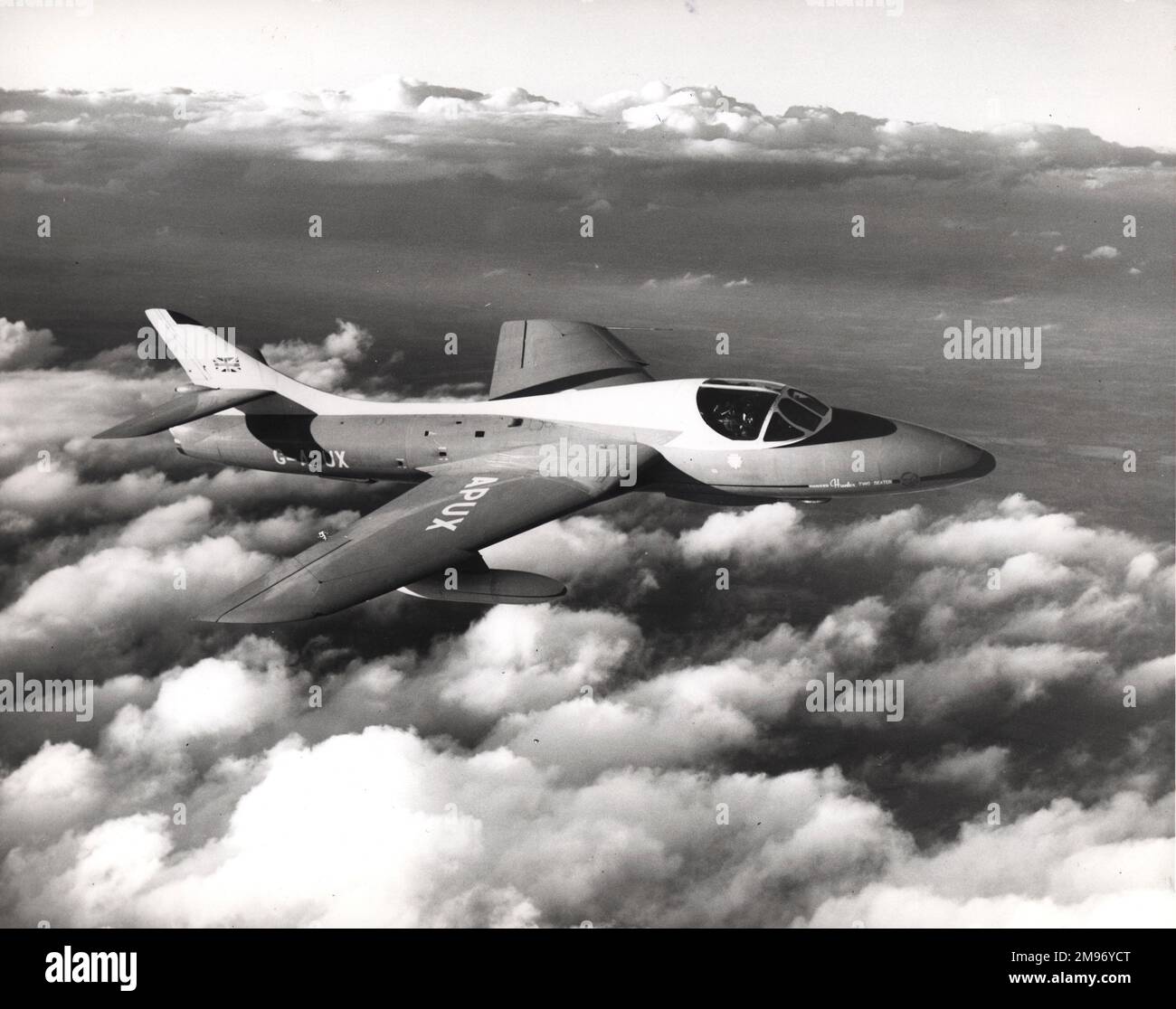 Two-seat Hawker Hunter 66A company demonstrator, G-APUX Stock Photo - Alamy