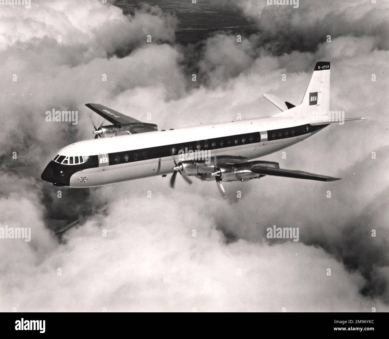 Vickers Type 951 Vanguard, G-APEB, Bellerophon, of BEA Stock Photo - Alamy