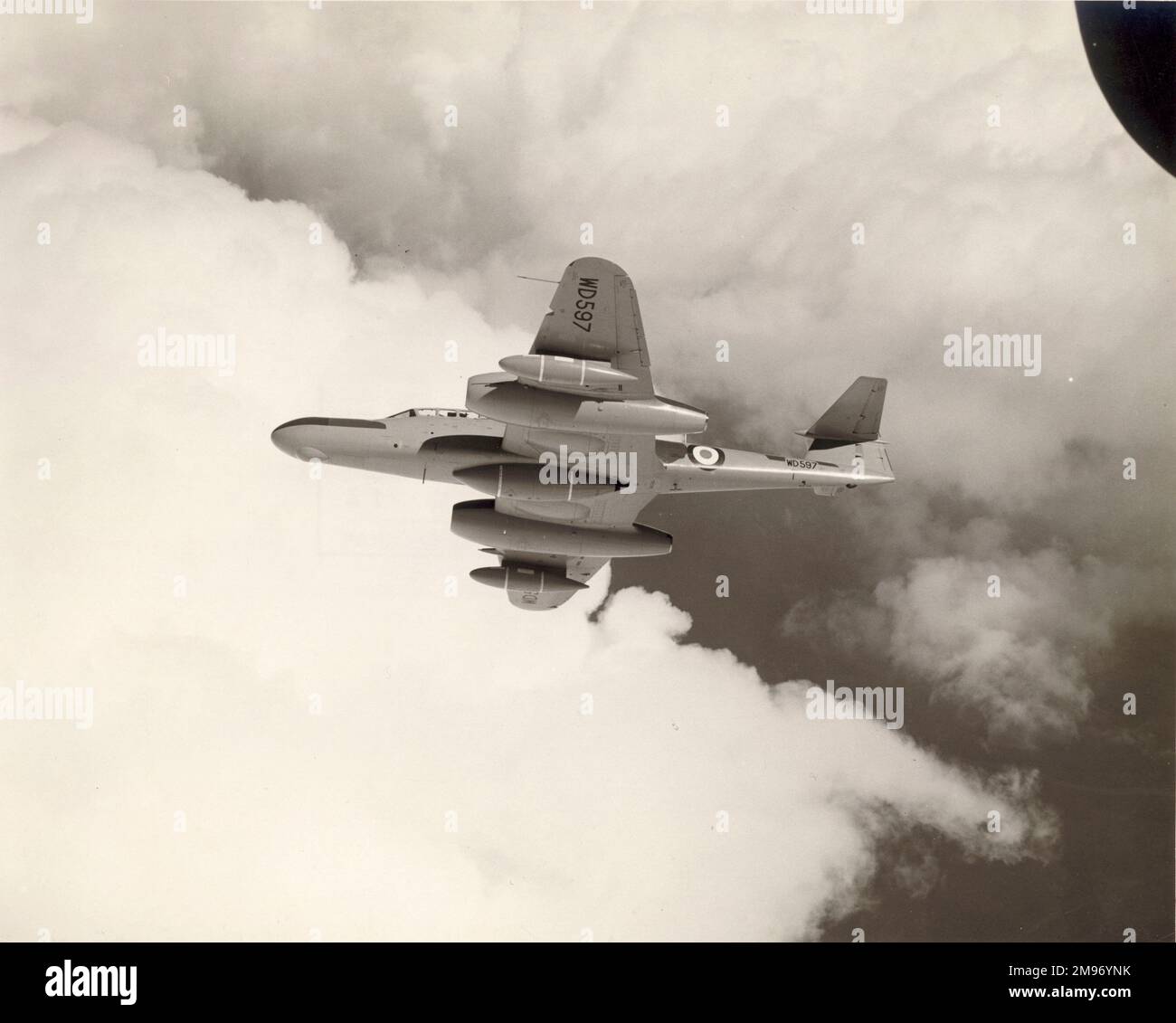 Gloster Meteor NF11, WD597, was used by Rolls-Royce for flight trials ...