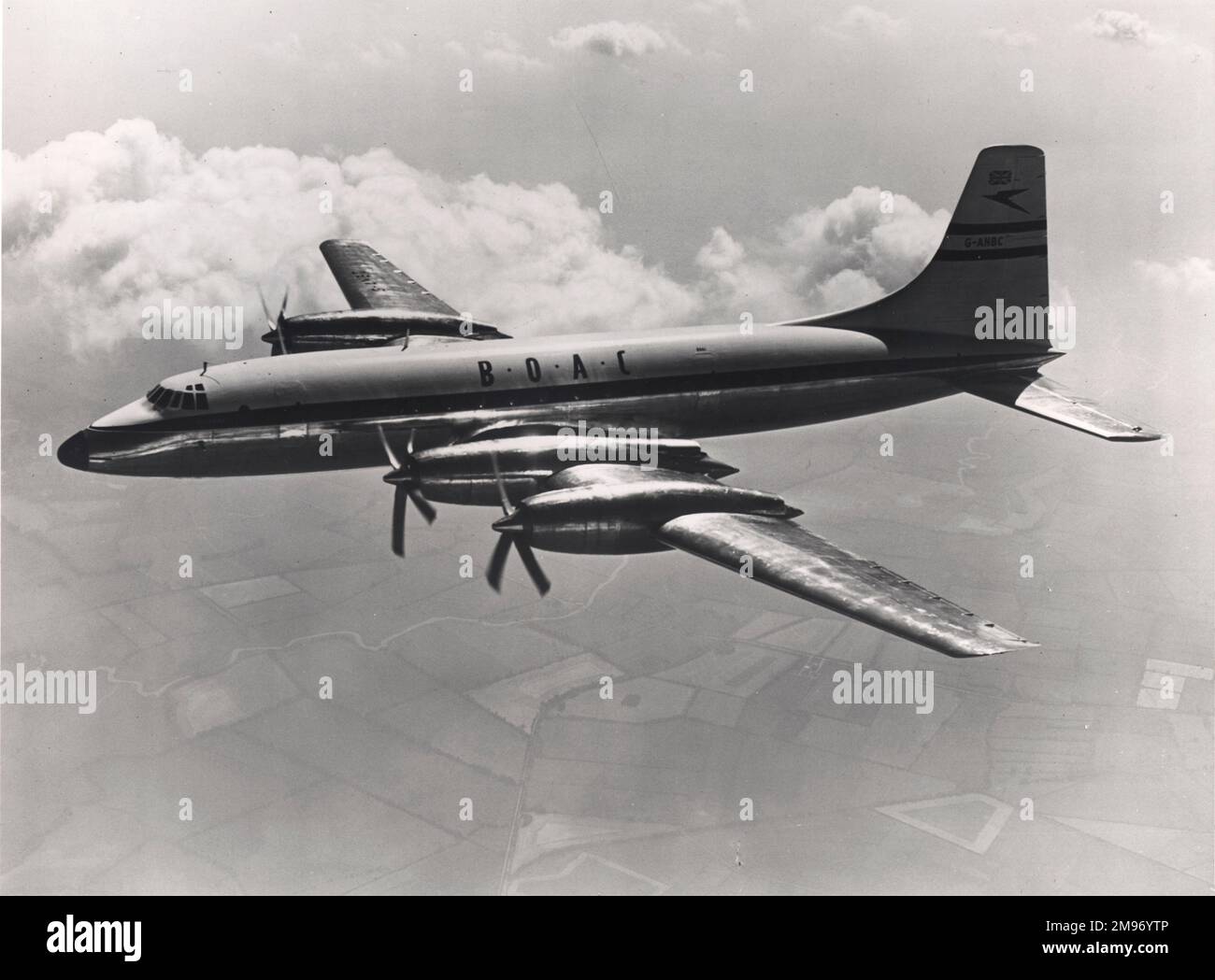 Bristol Britannia 102, G-ANBC, of BOAC Stock Photo - Alamy