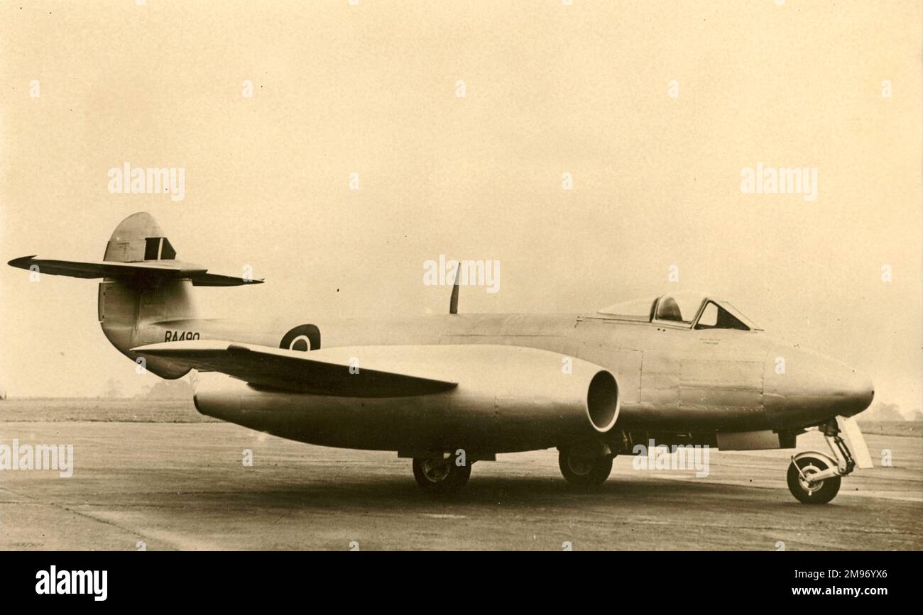 Gloster Meteor F4, RA490, was initially fitted with two Metropolitan ...