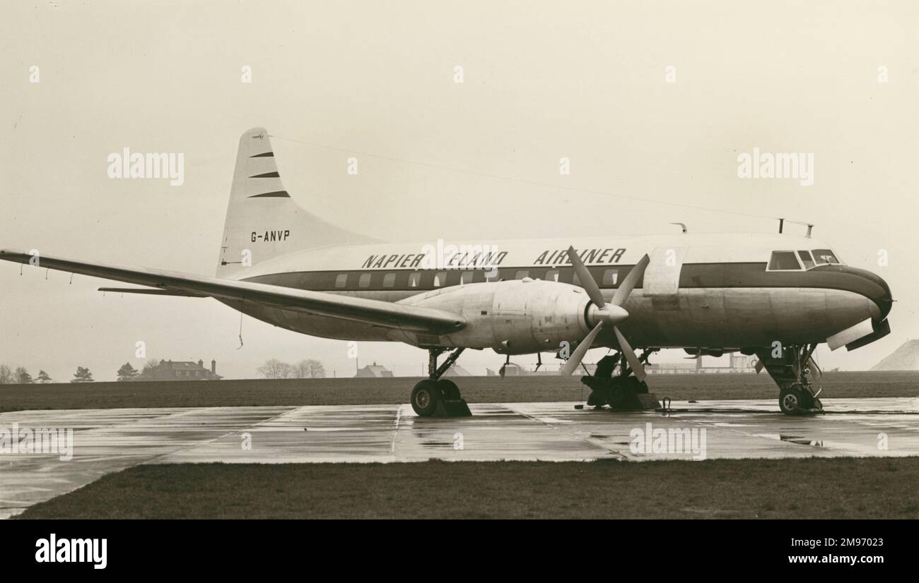 Convair 340, G-ANVP, after conversion to Napier Eland turboprops Stock ...
