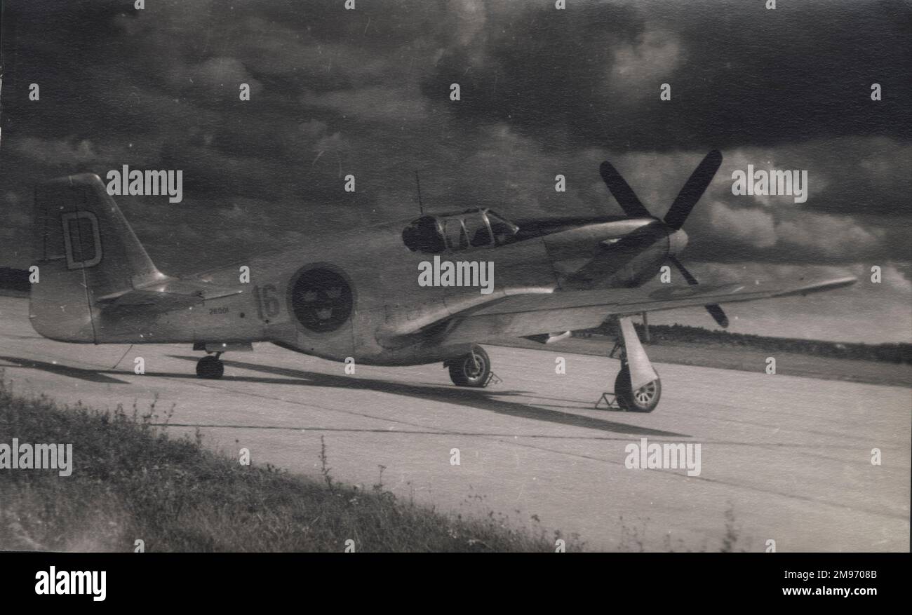 The sole North American P-51B Mustang to see service with the Royal ...