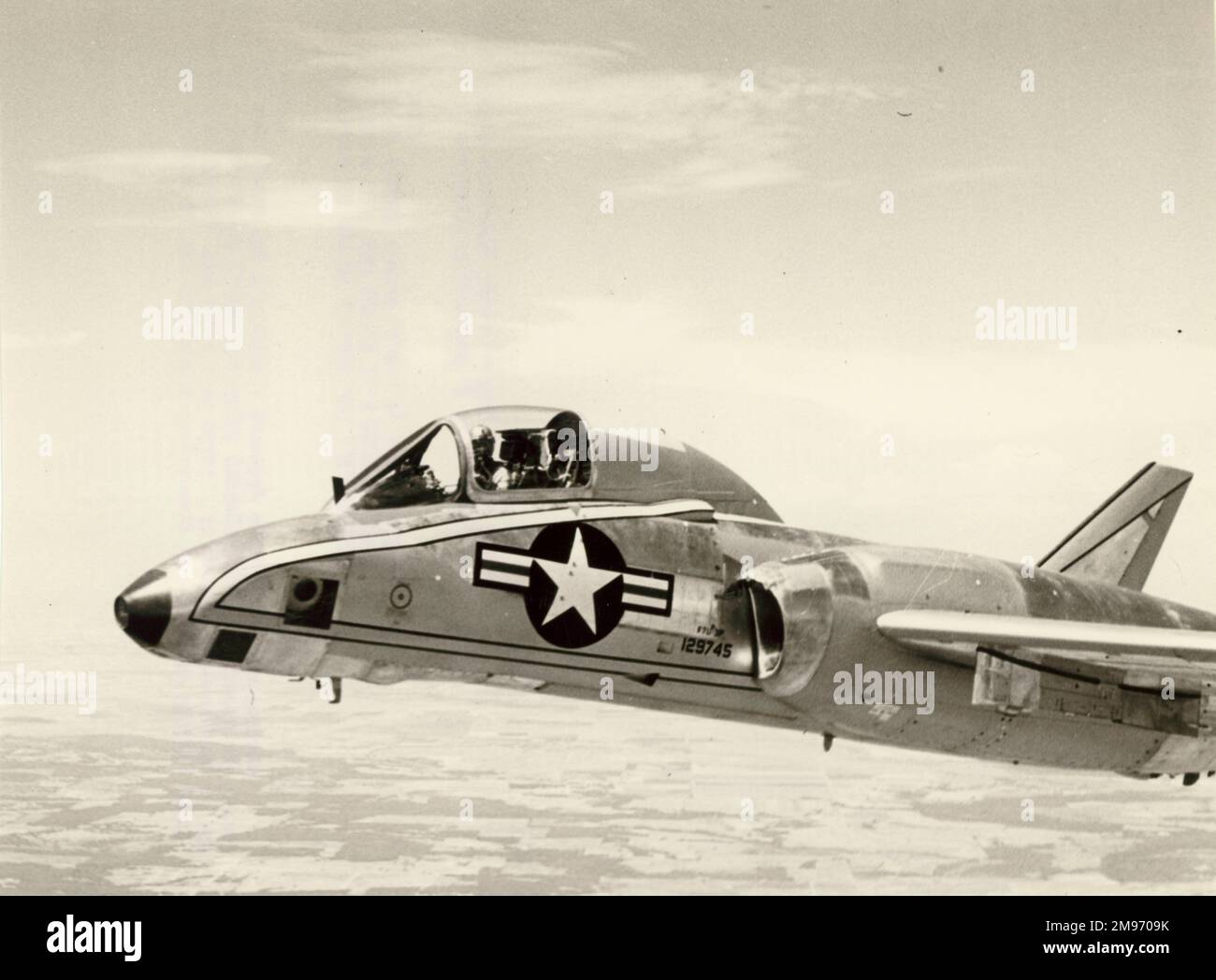 Vought F7U-3P Cutlass, 129745, being flown by John Konrad, Vought chief ...
