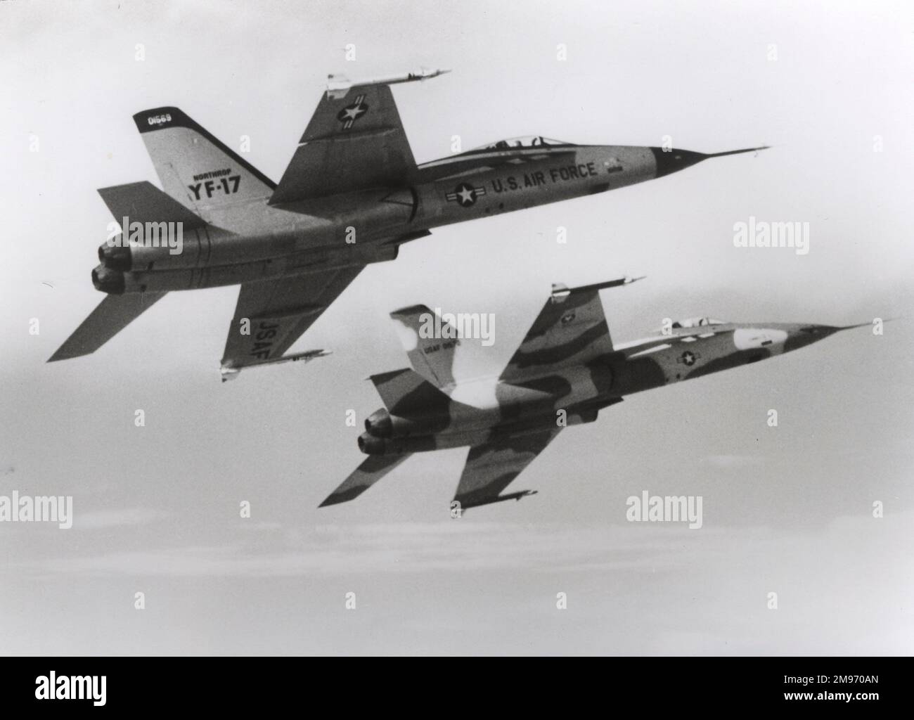 Northrop YF-17 first prototype (nearest) and second prototype (furthest ...