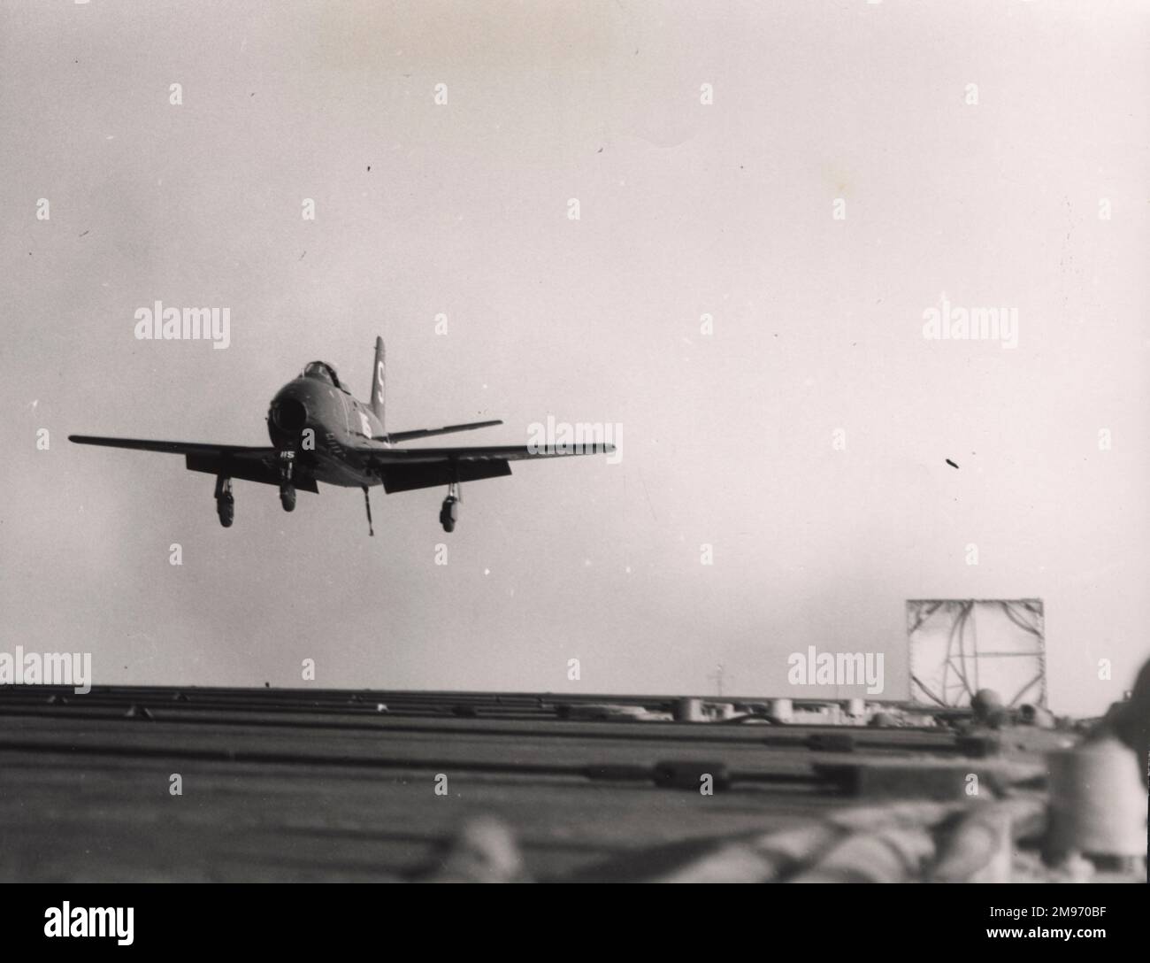 A North American FJ-1 Fury on final approach Stock Photo - Alamy
