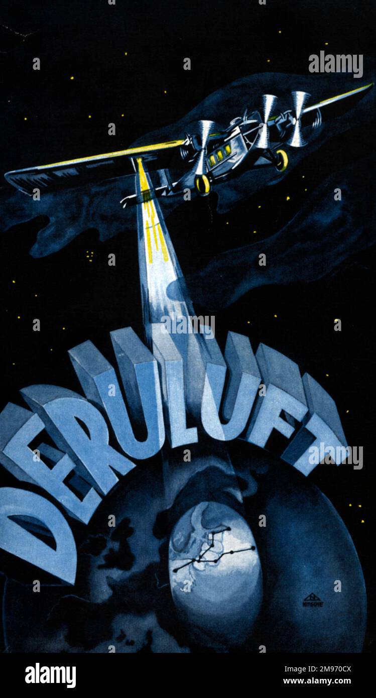 Deruluft, 1934 (timetable Stock Photo - Alamy