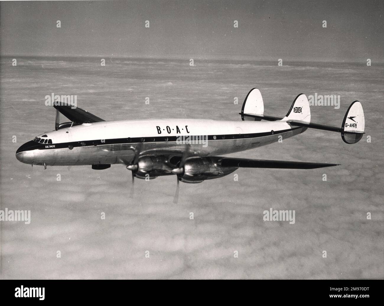 Lockheed 049 Constellation, G-AHEN, Baltimore, of BOAC Stock Photo - Alamy