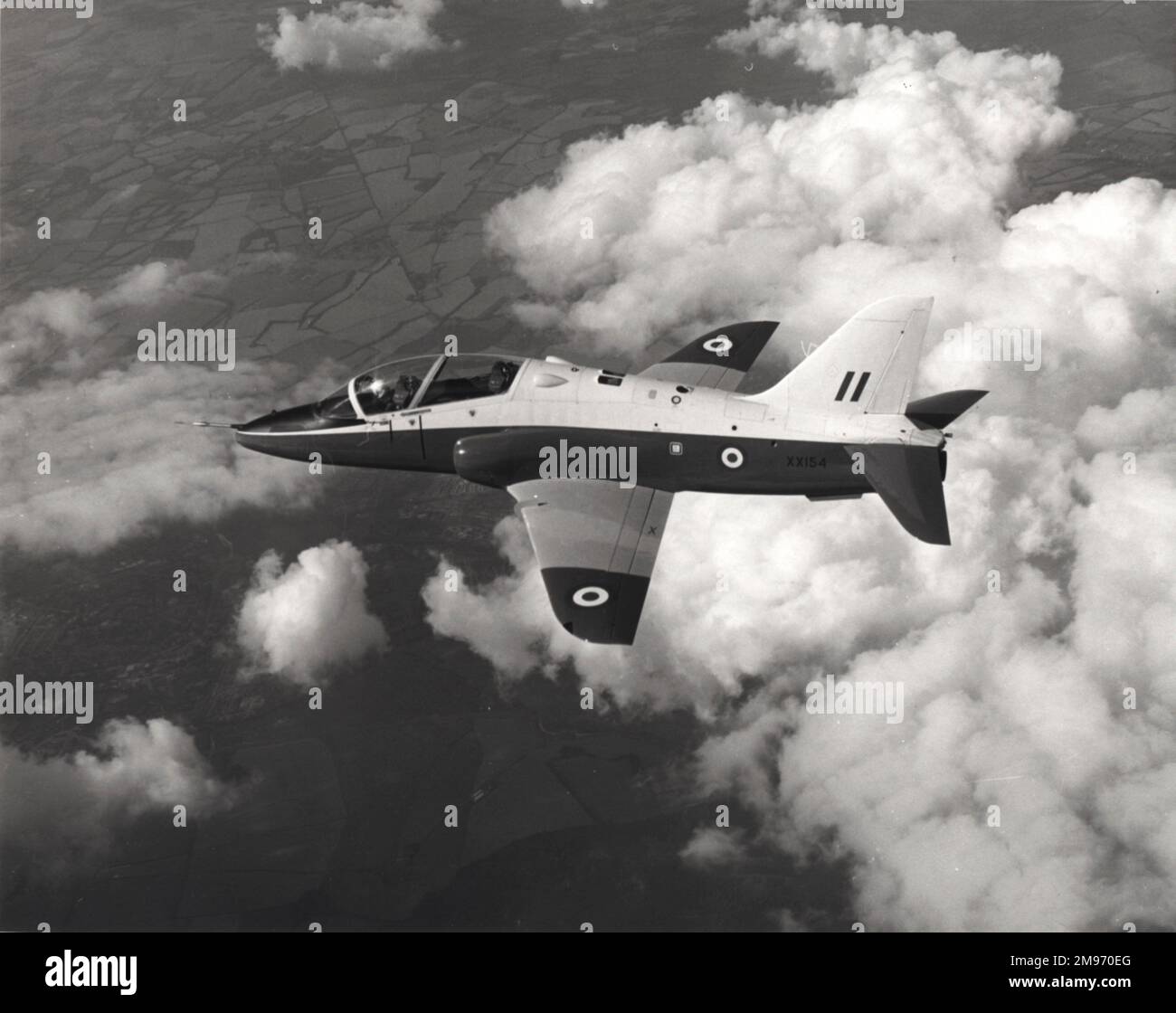 The first Hawk, XX154, during its second flight, 22 August 1974, chief ...