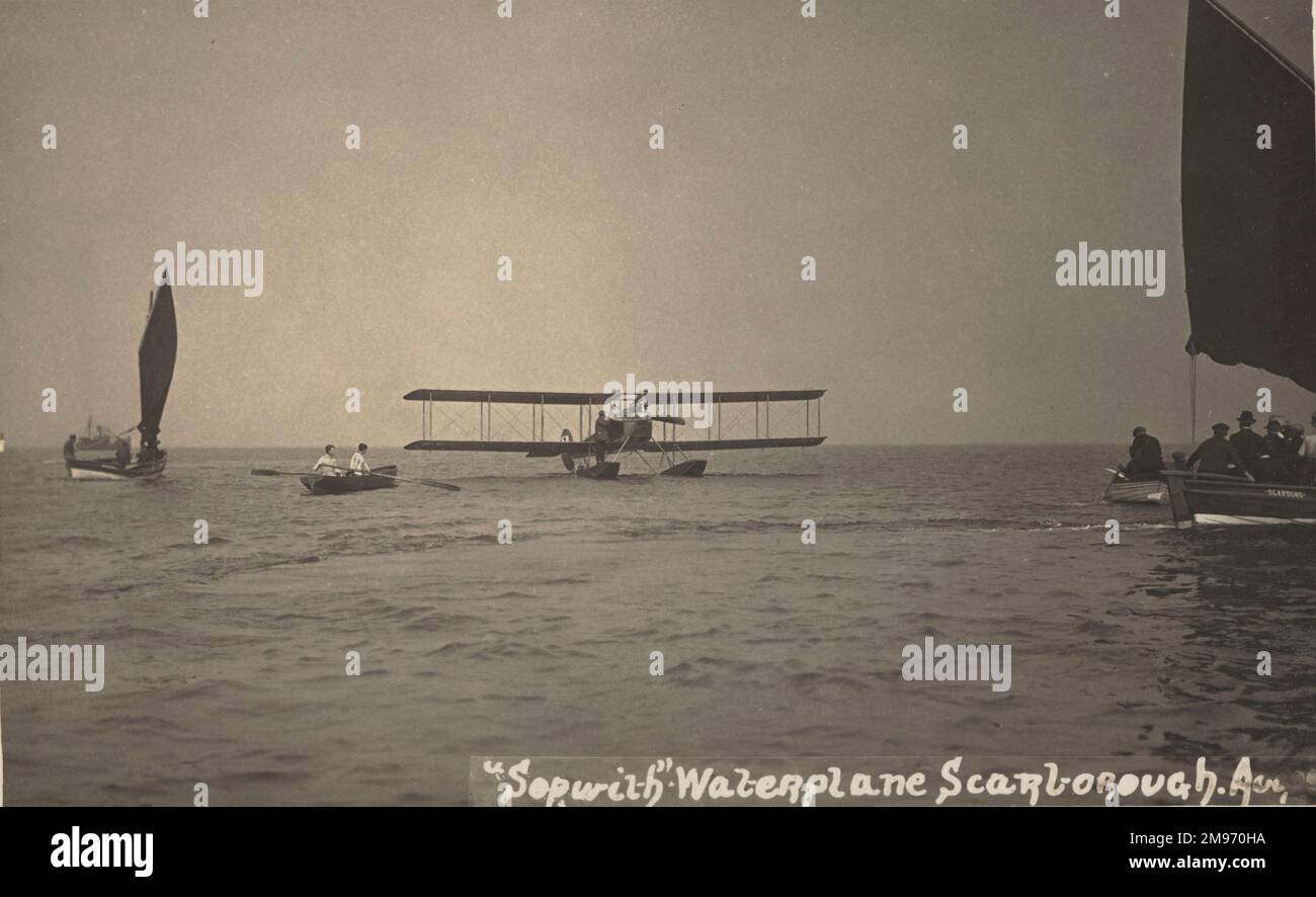 Sopwith Circuit Seaplane at Scarborough. 12 August 1913 Stock Photo - Alamy