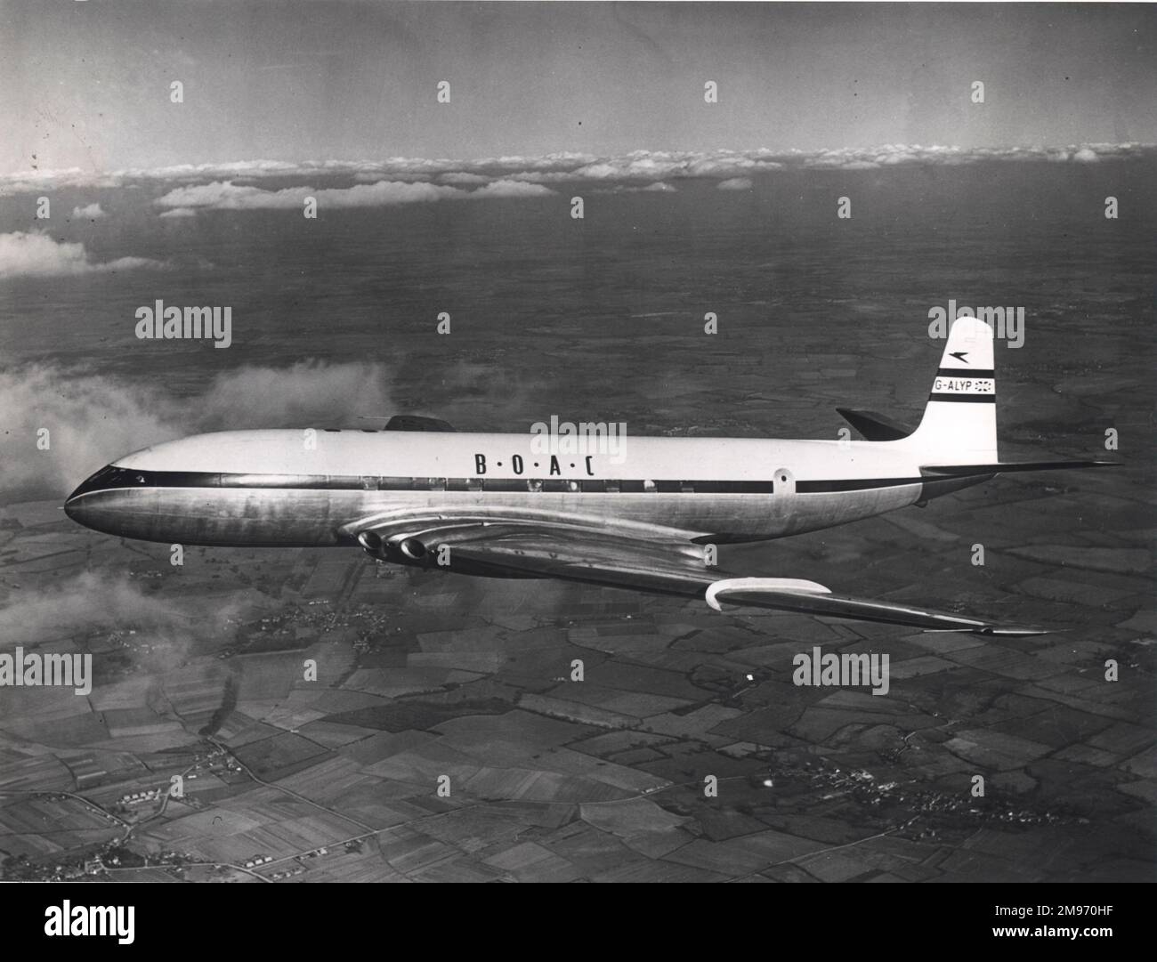 de Havilland DH106 Comet 1, G-ALYP, of BOAC. This aircraft operated the first scheduled ...