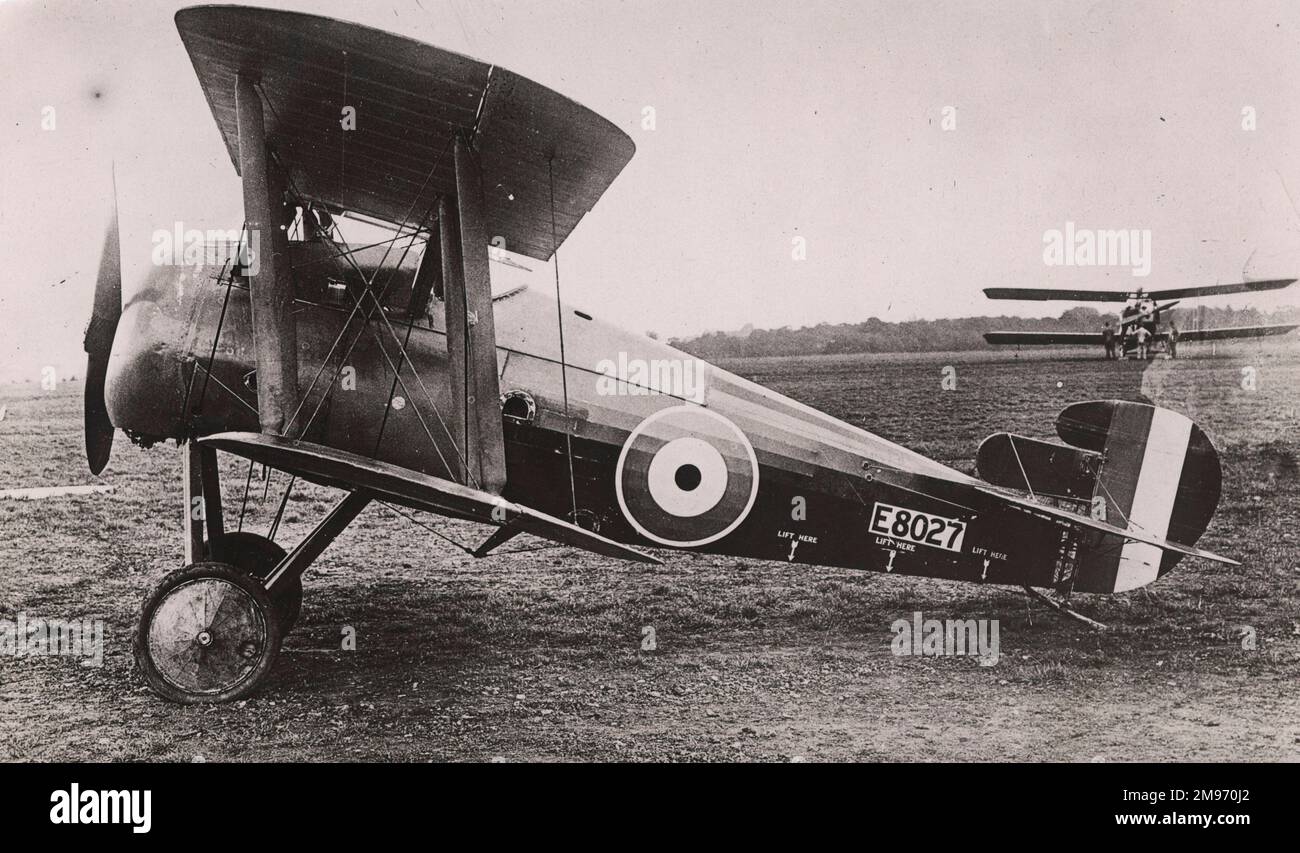 Sopwith 7F1 Snipe, E8027, built by Sopwith Aviation, side view Stock ...