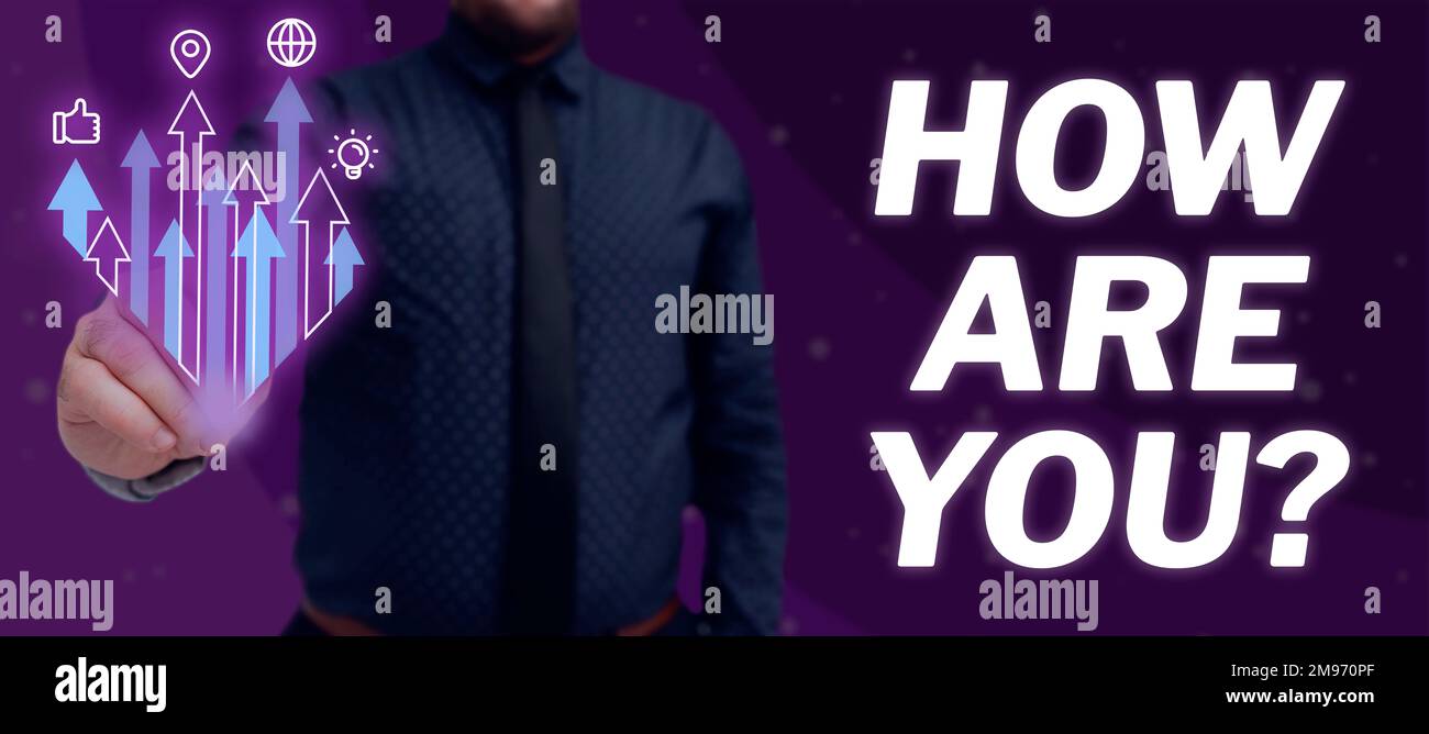 Hand writing sign How Are You. Internet Concept Your Health status ...