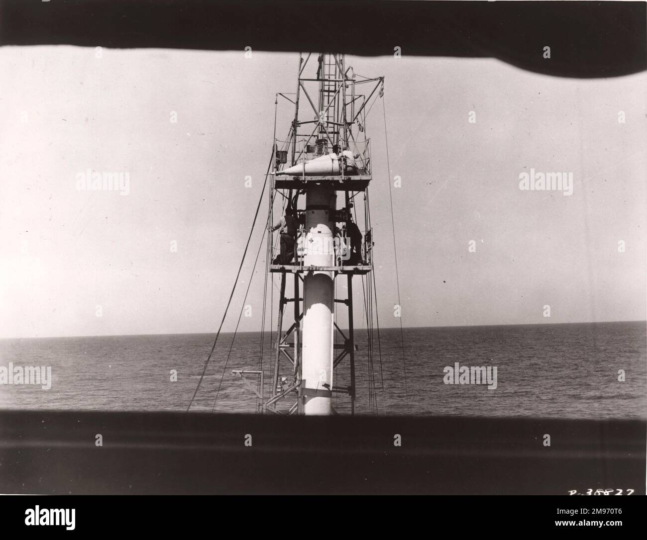View through the blockhouse window of the nose of Martin Viking 4 ...