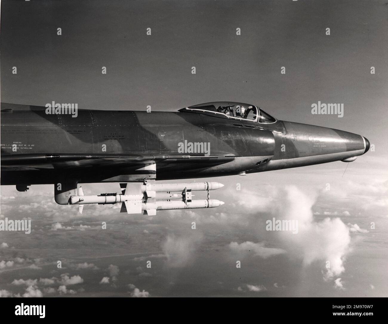 Fairey Fireflash air-to-air missile mounted on a Supermarine Swift Mk7 ...