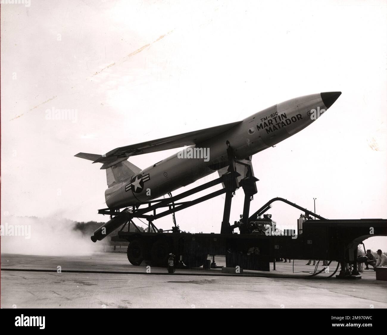 Martin TM-61C Matador immediately prior to launch from its zero-length ...