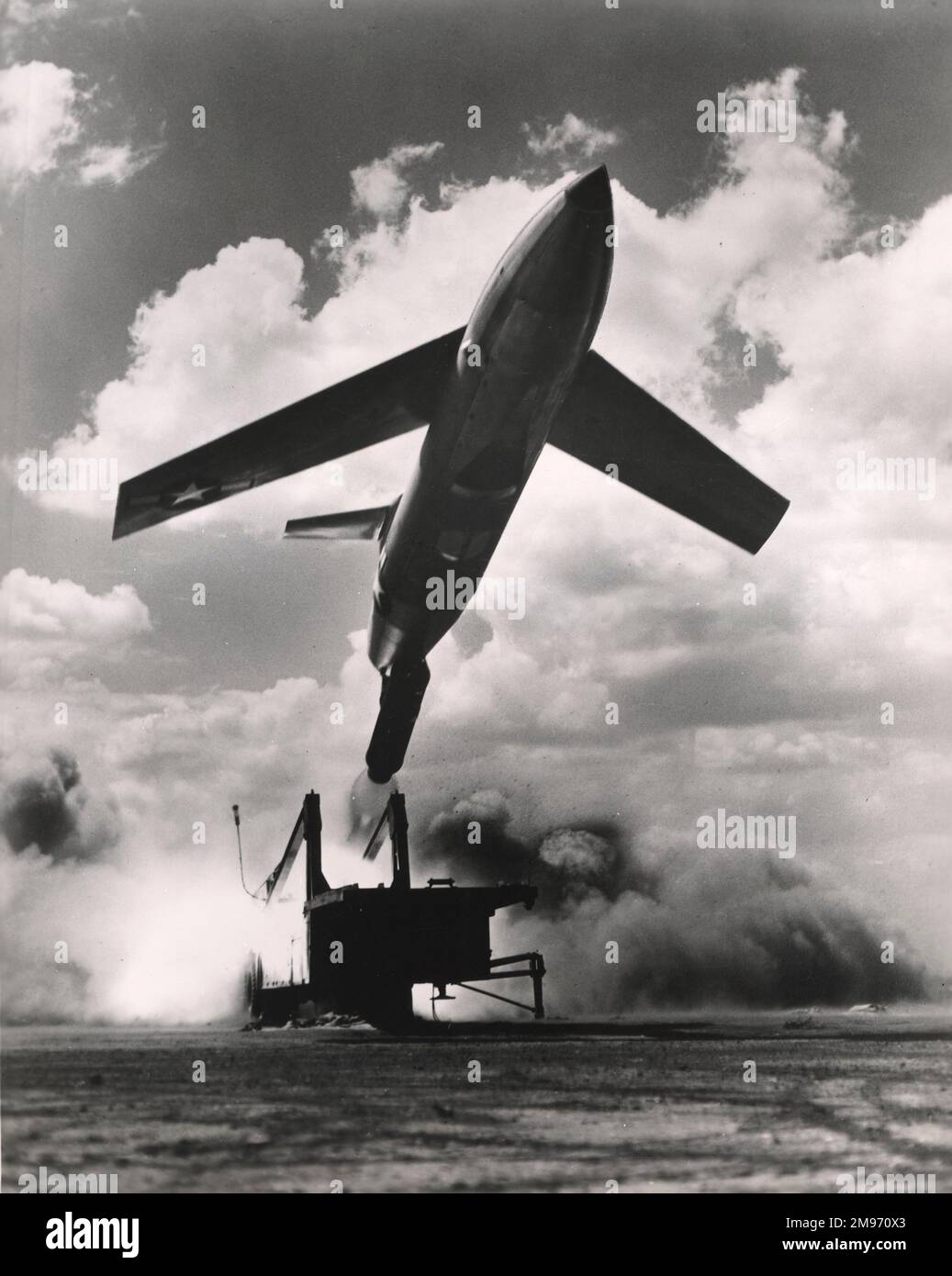Martin Matador immediately after launch from its zero-length launcher ...