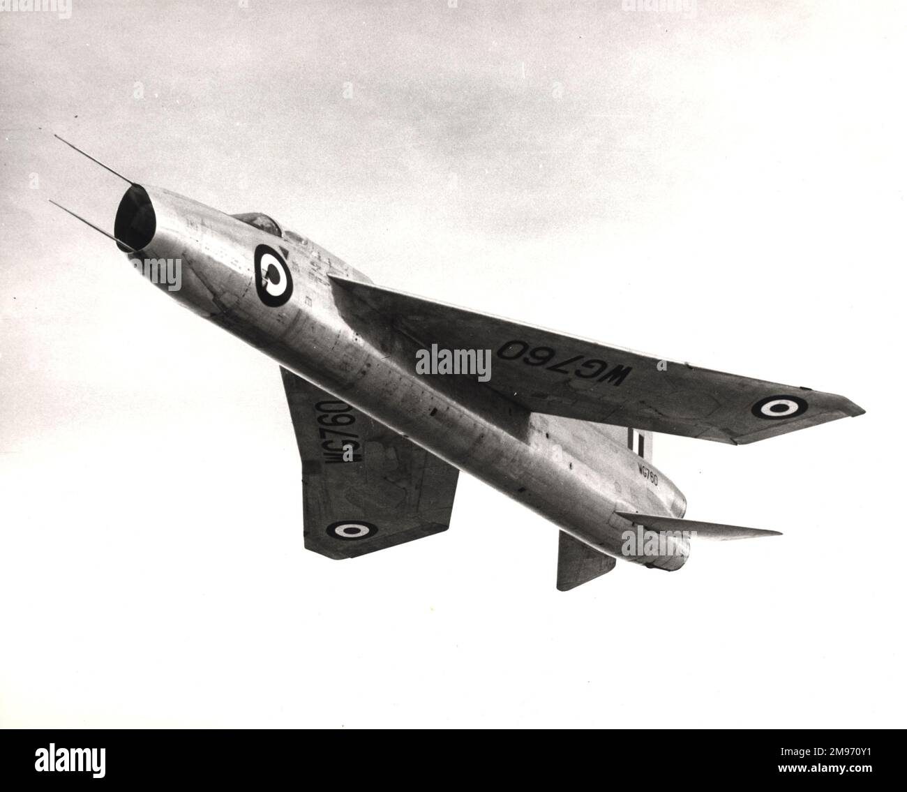 The first English Electric P1A, WG760, in flight Stock Photo - Alamy