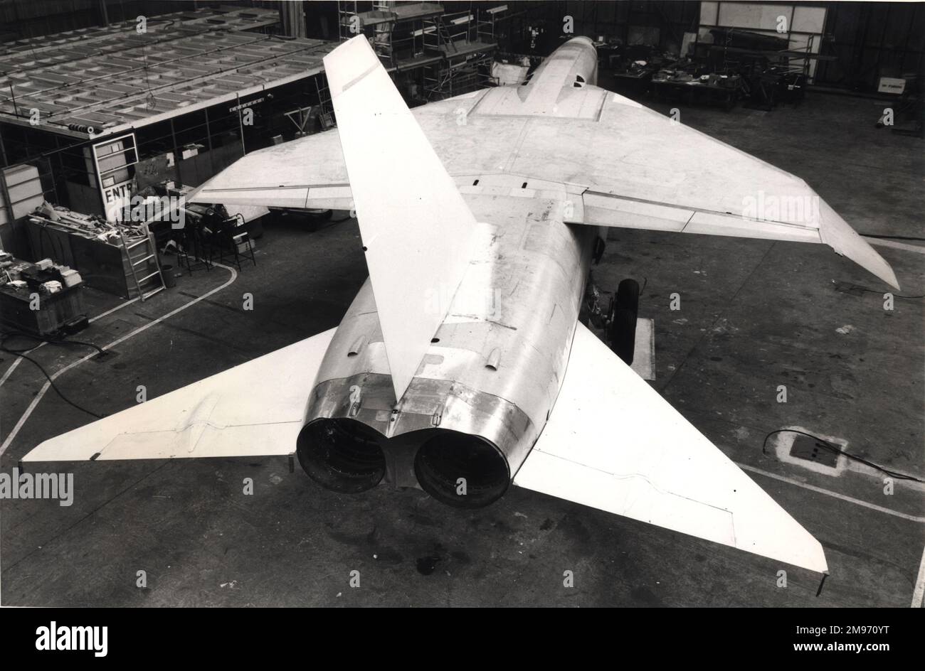 The first BAC TSR-2 in final assembly at Weybridge Stock Photo - Alamy