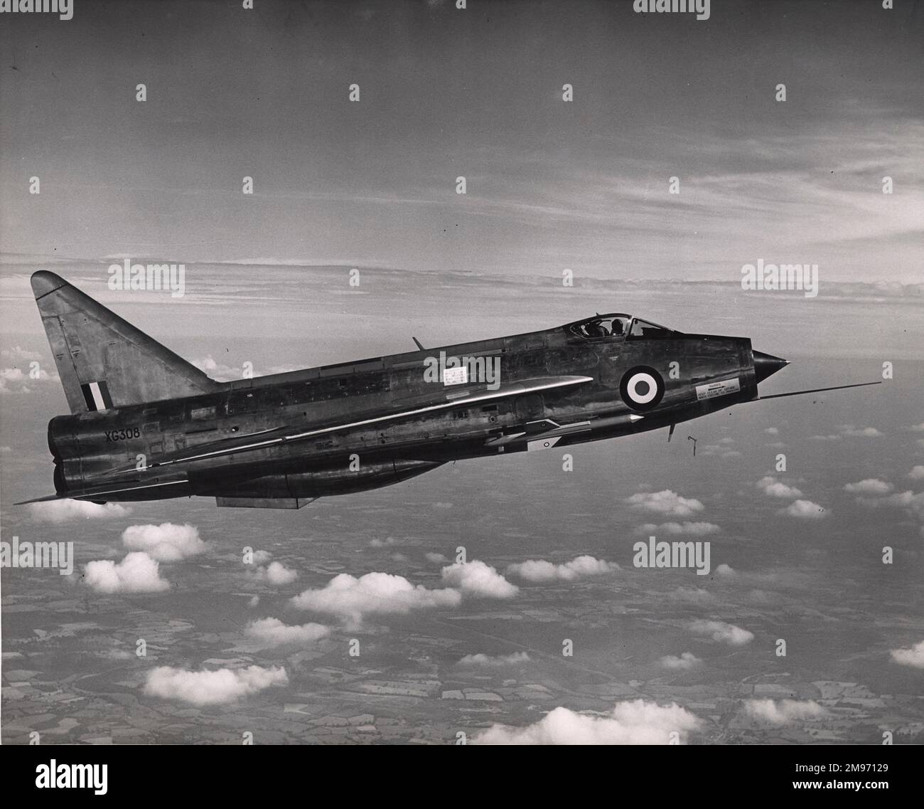 The second development English Electric Lightning F1, XG308, in flight ...