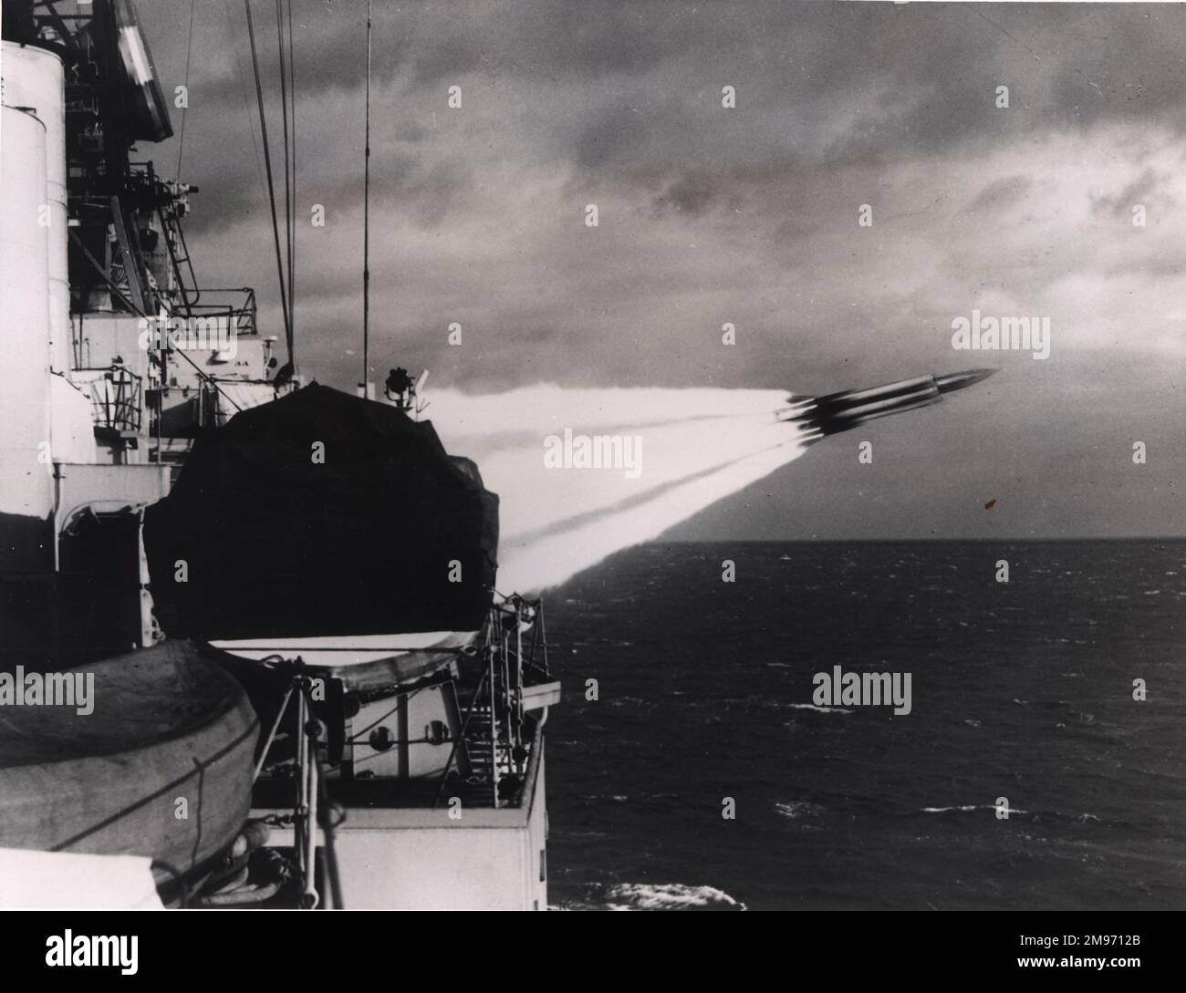 An Armstrong Whitworth Seaslug ship-to-air missile is launched from HMS ...