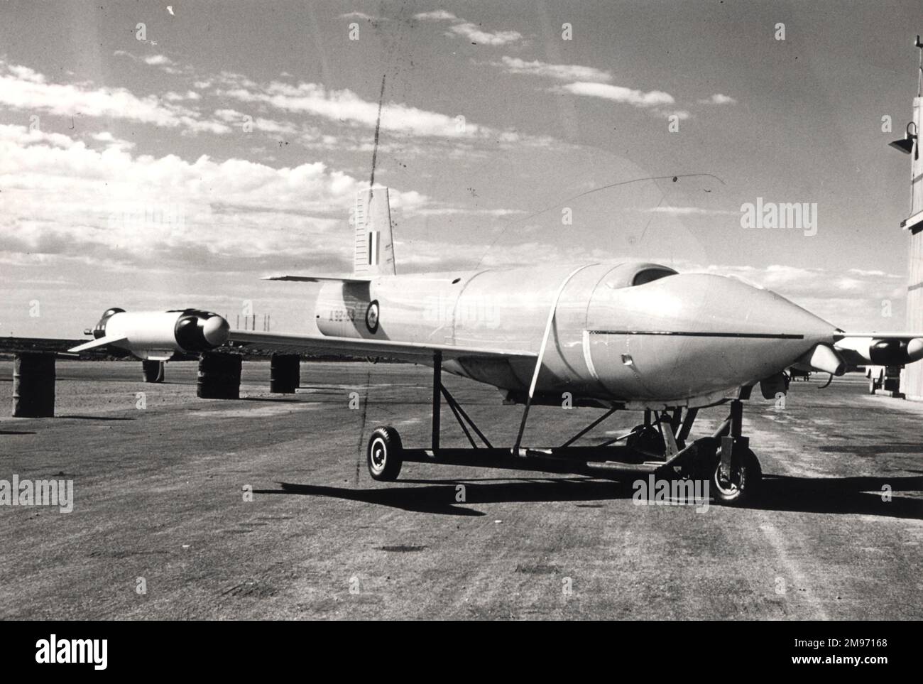 Jindivik on its launch trolley Stock Photo - Alamy