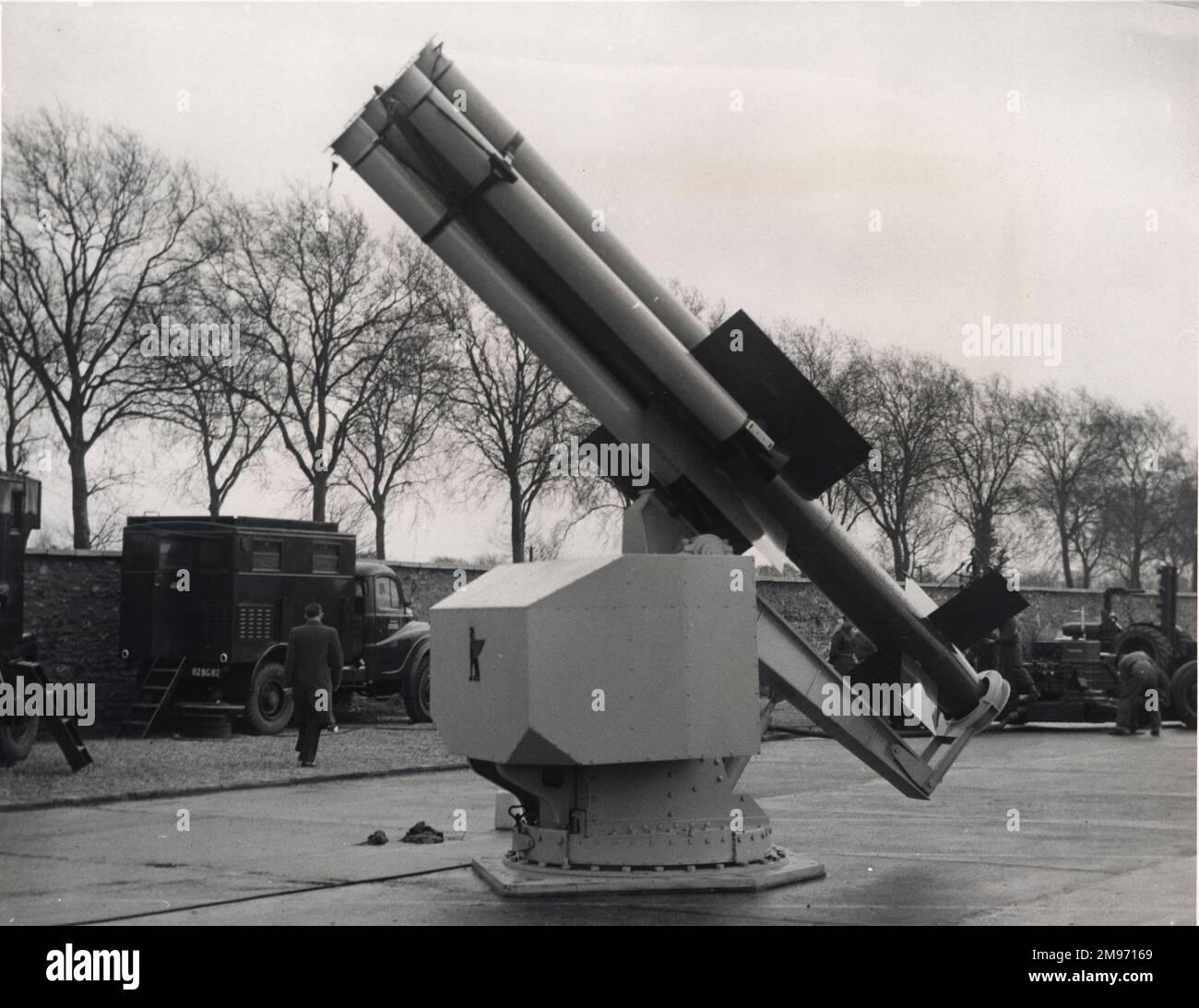 Armstrong Whitworth Seaslug ship-to-air missile on an exhibition stand ...