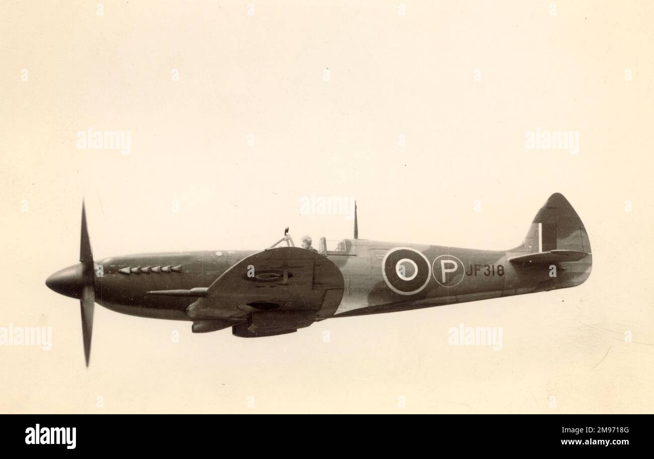 Supermarine Spitfire VIII, JF318, after conversion to a XIV by the ...