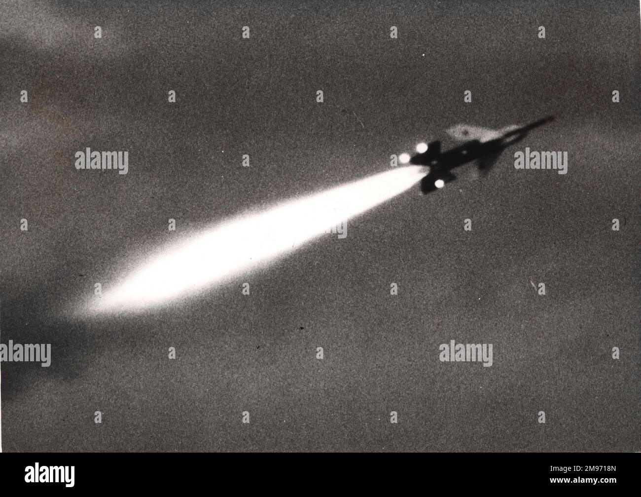 Short Seacat ship-to-air missile in flight Stock Photo - Alamy