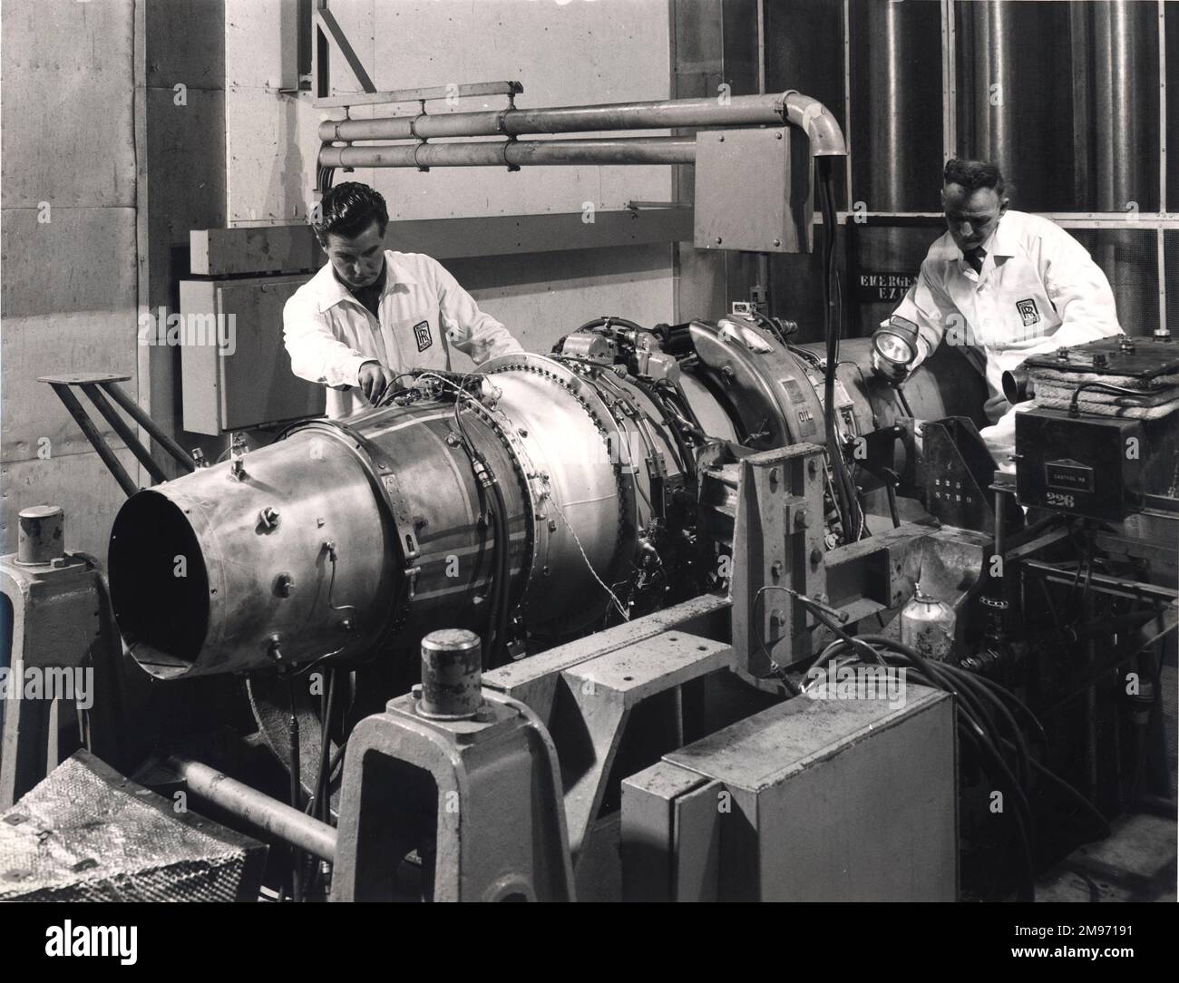 Rolls-Royce Viper 600 turbojet prior to its first run at the Rolls ...