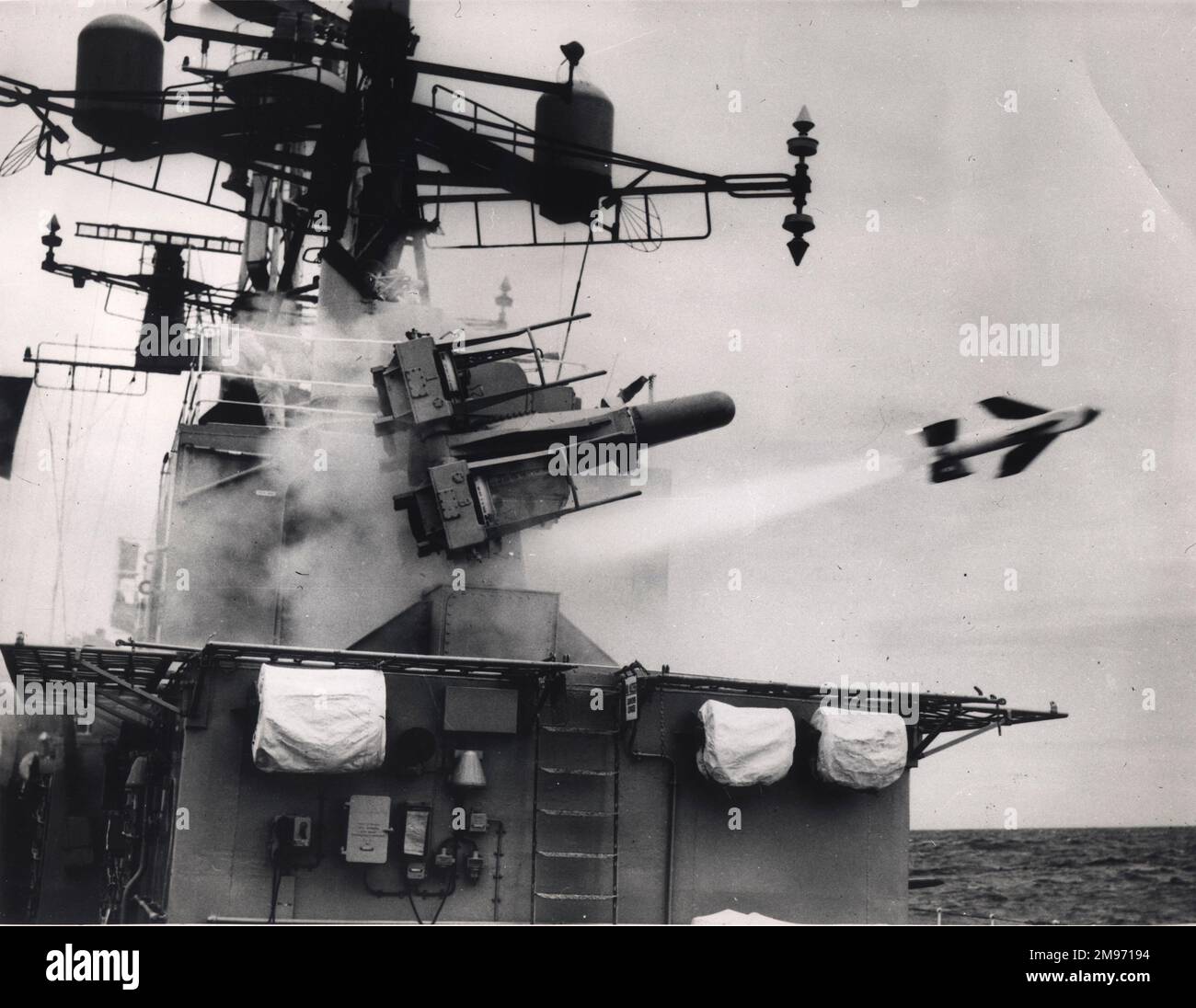 Short Seacat ship-to-air missile is launched from HMAS Yarra Stock ...