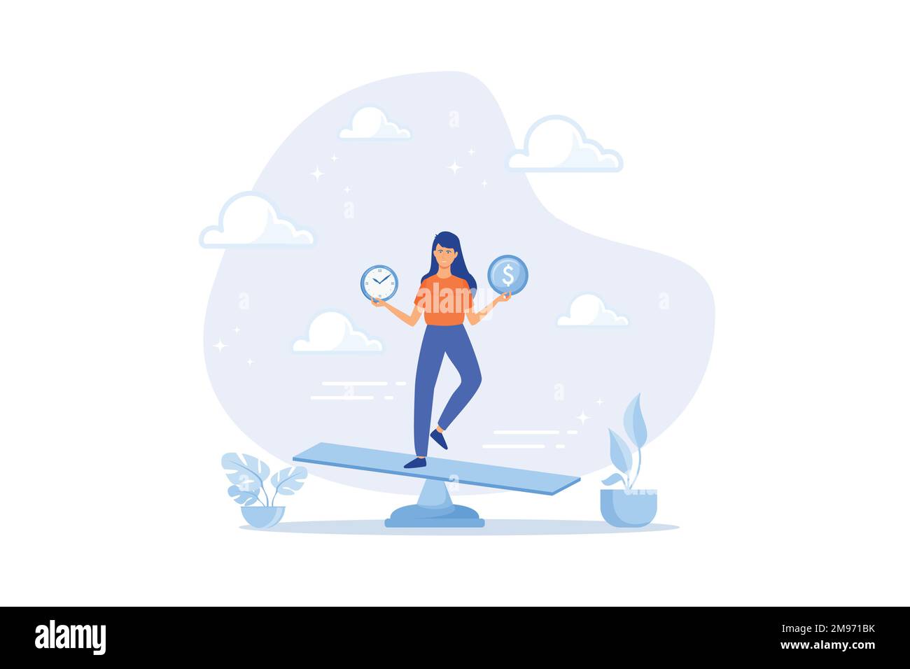 Time and money balance, weight between work and life, long term ...