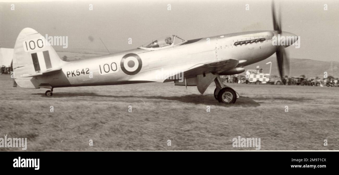 Supermarine Spitfire F22, PK542, with the racing number 100, taking ...