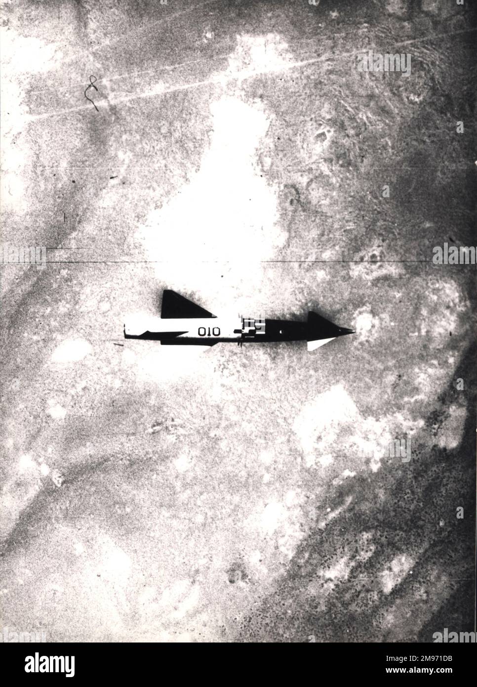 Two-fifths scale Blue Steel model in free flight after launch from a ...