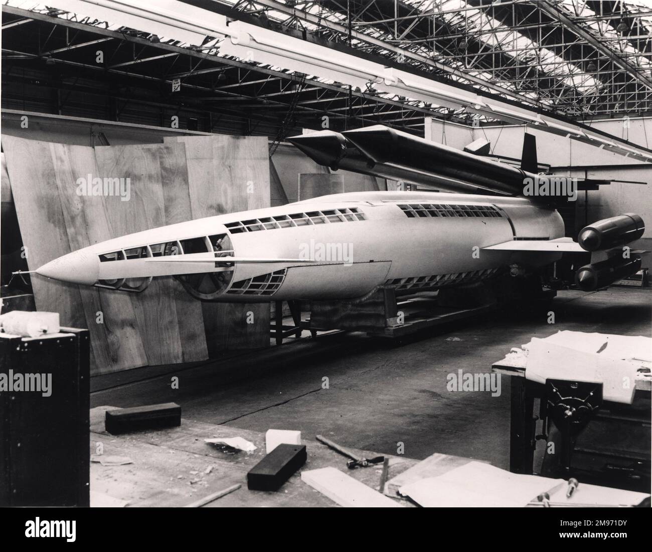 Blue Steel MkII full-scale mock up fitted with wing-tip-mounted Bristol ...