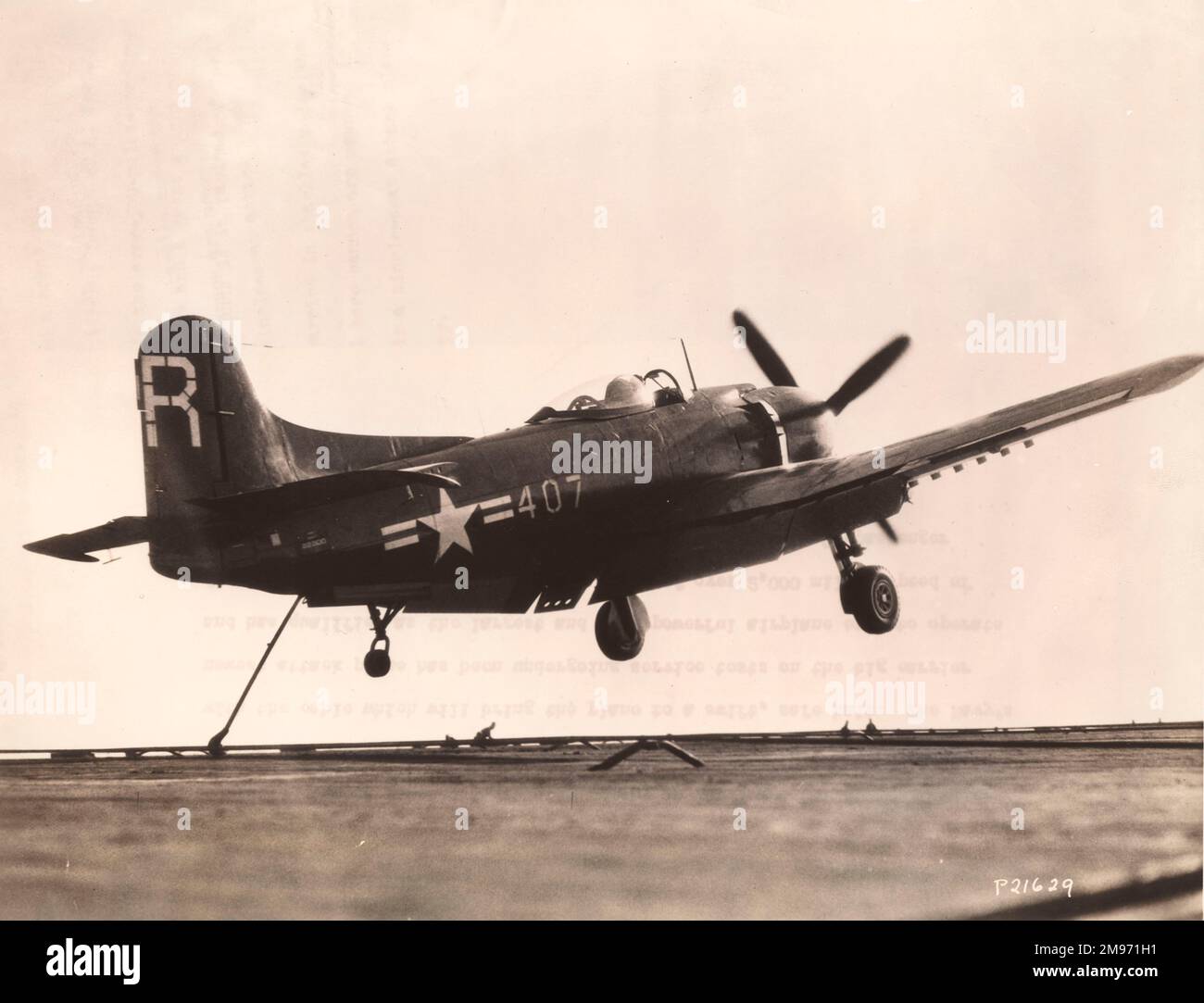 Martin AM-1 Mauler catches the wire Stock Photo - Alamy