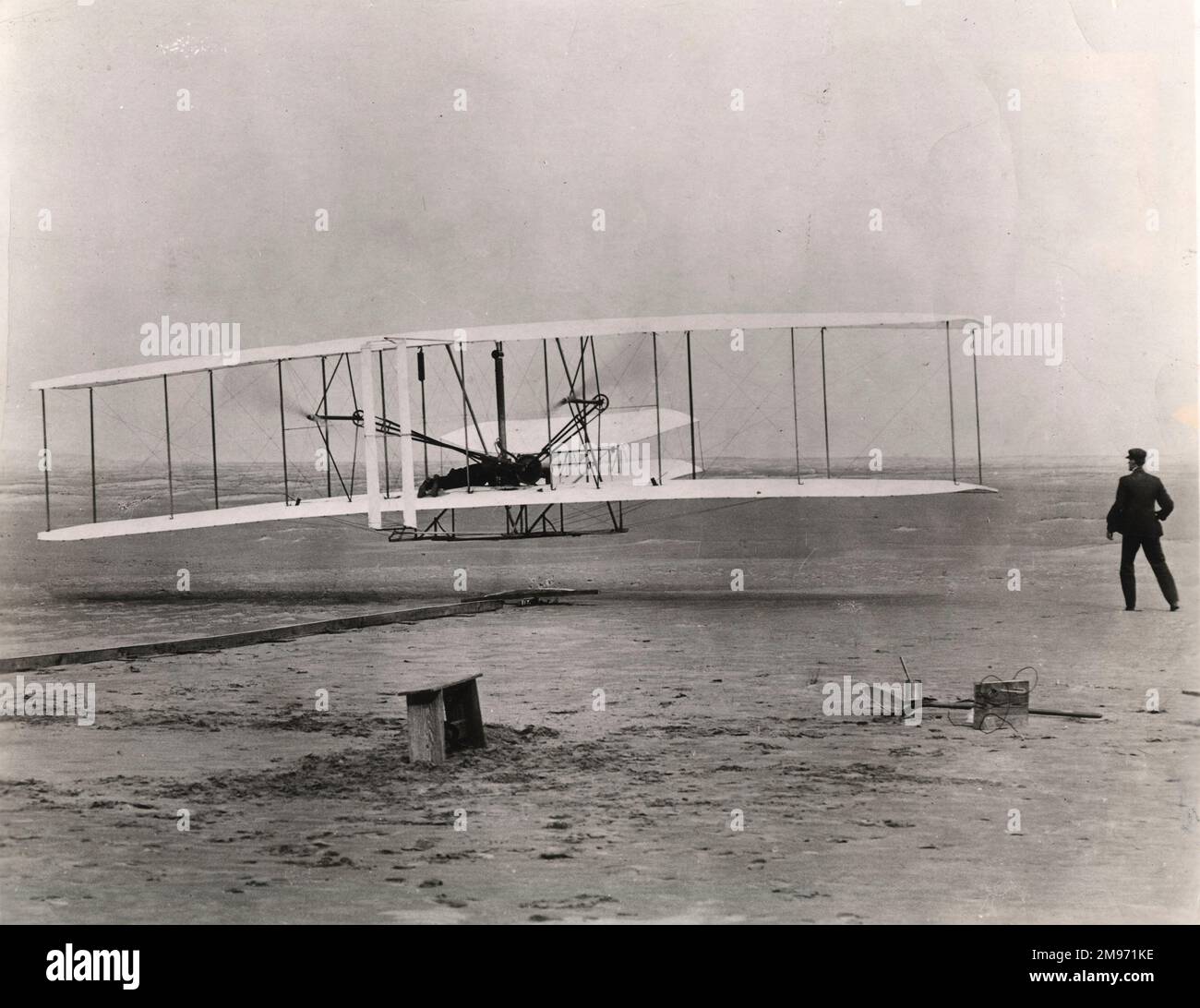 The Famous Photo Of The First Flight Of The Wright Flyer Flying At The Famous Photo Of The First Flight Of The Wright Flyer Flying At
