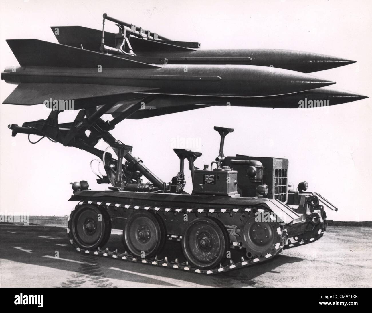 Raytheon/Northrop Hawk surface-to-air guided missiles on a mobile ...