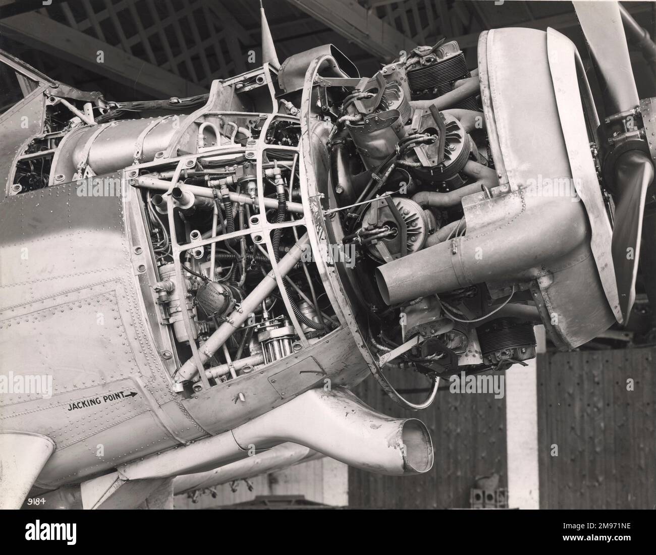 The Bristol Taurus II installation on a Fairey Albacore Stock Photo - Alamy
