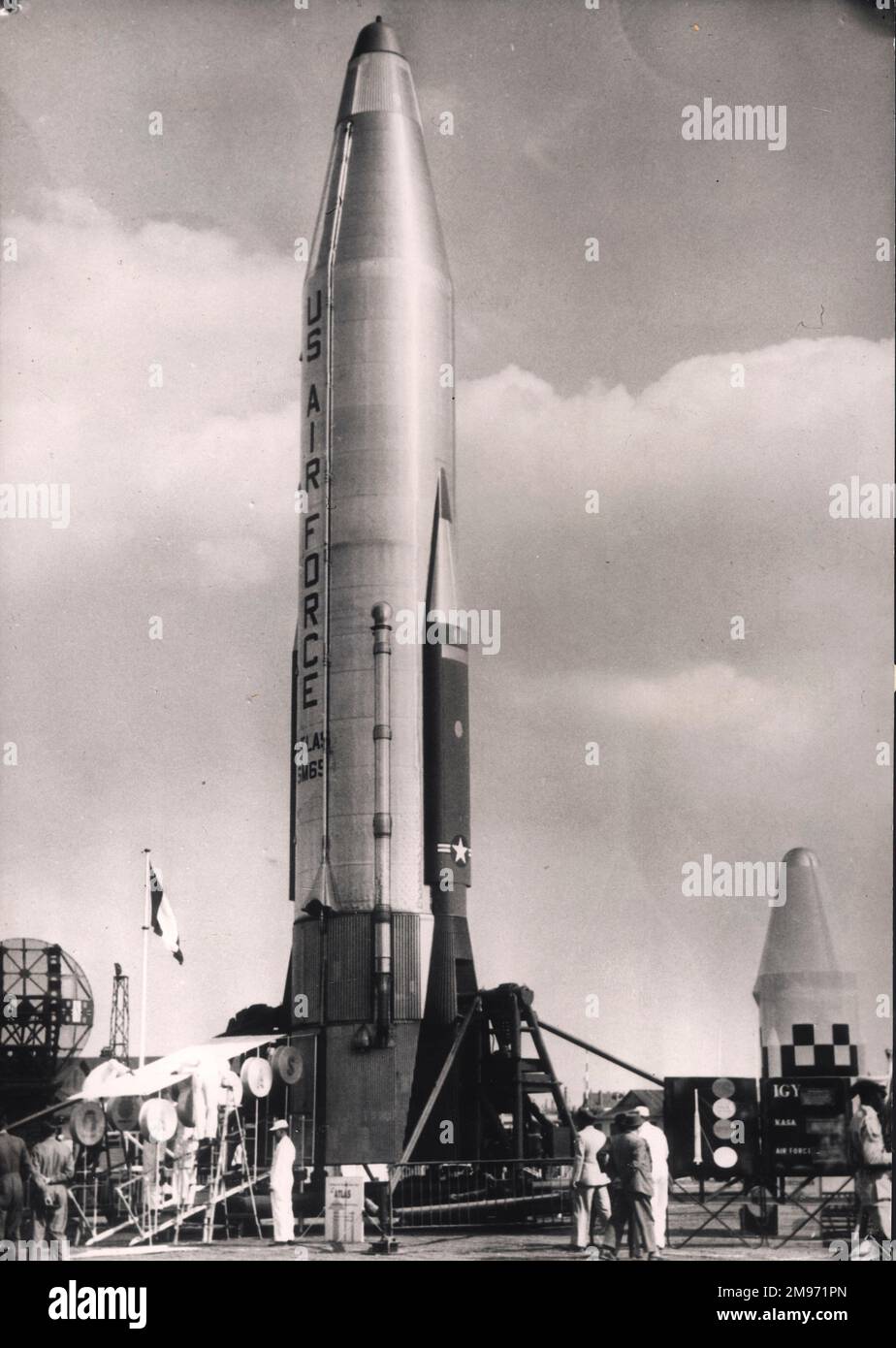 Atlas ICBM model at the 23rd International Paris Air Show. June 1959 ...
