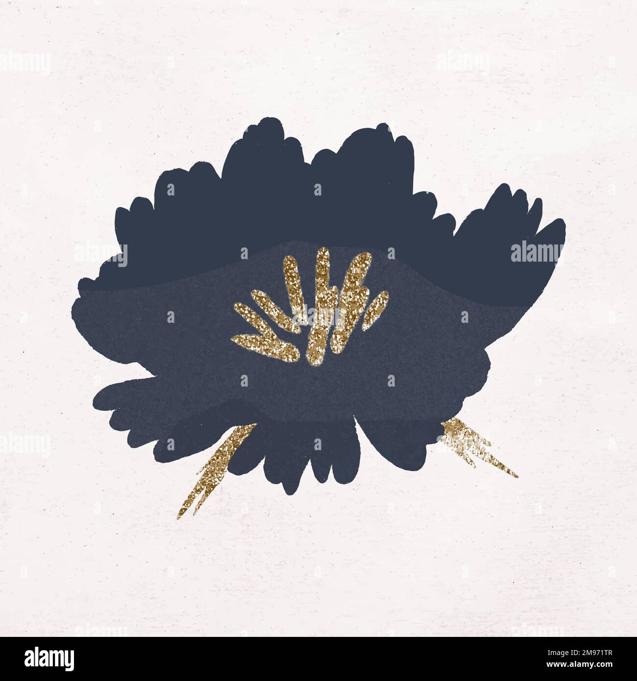 Blue flower hand drawn vector botanical illustration Stock Vector Image ...