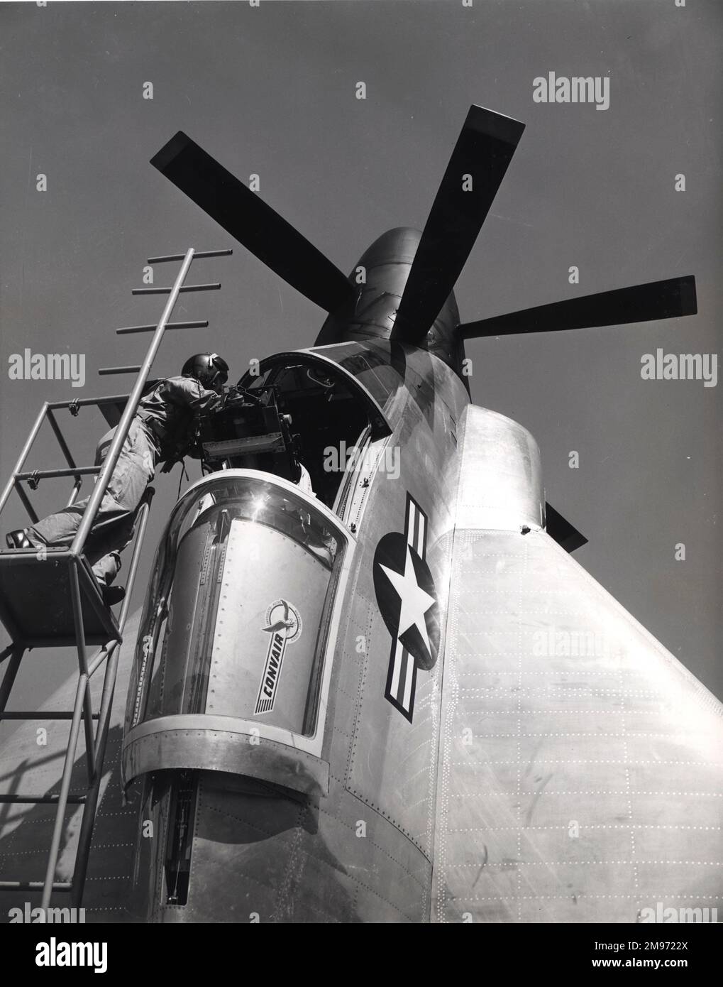 Convair engineering test pilot, James F. ‘Skeets’ Coleman, enters the ...