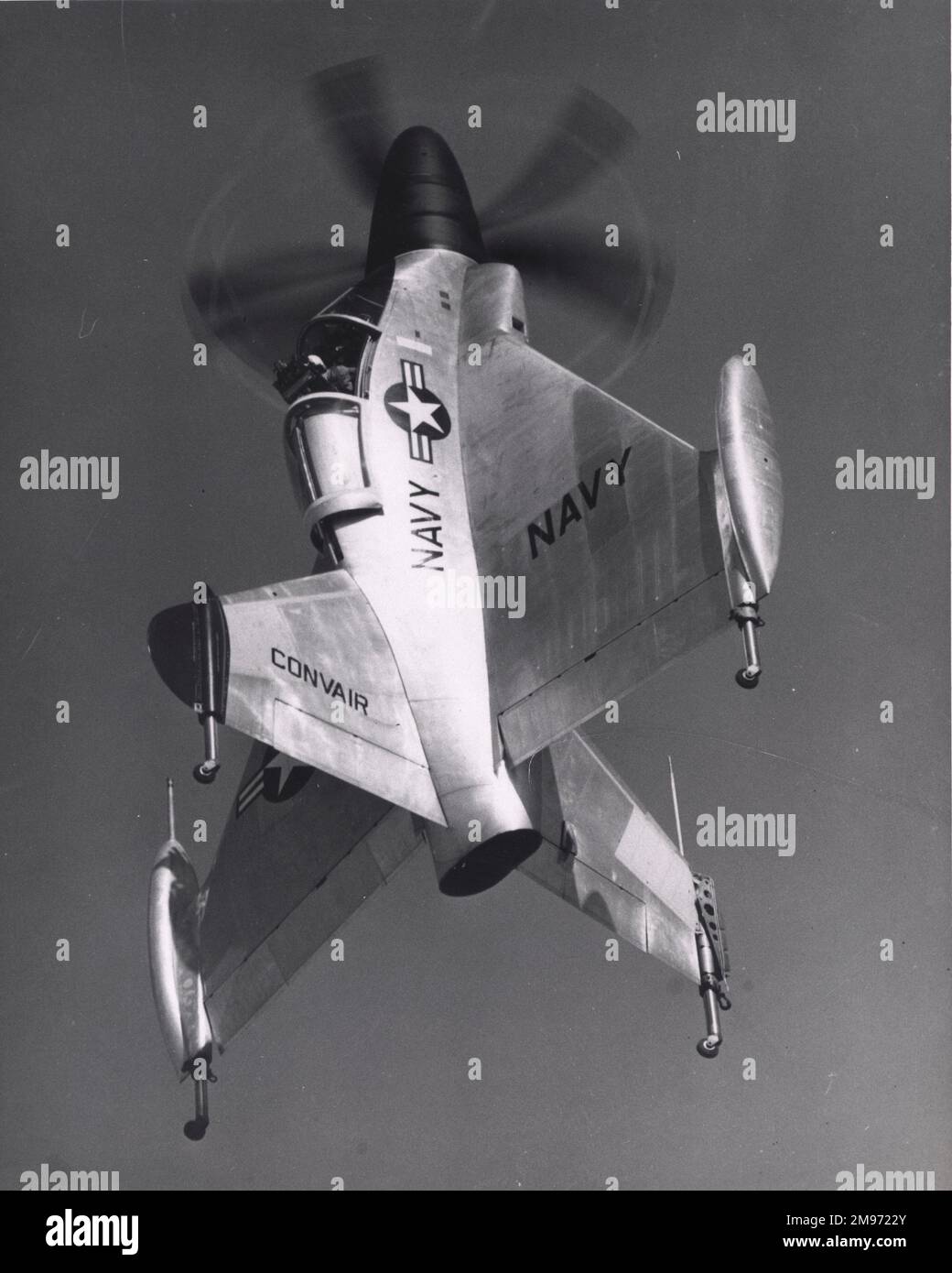 Convair XFY-1 in vertical flight Stock Photo - Alamy