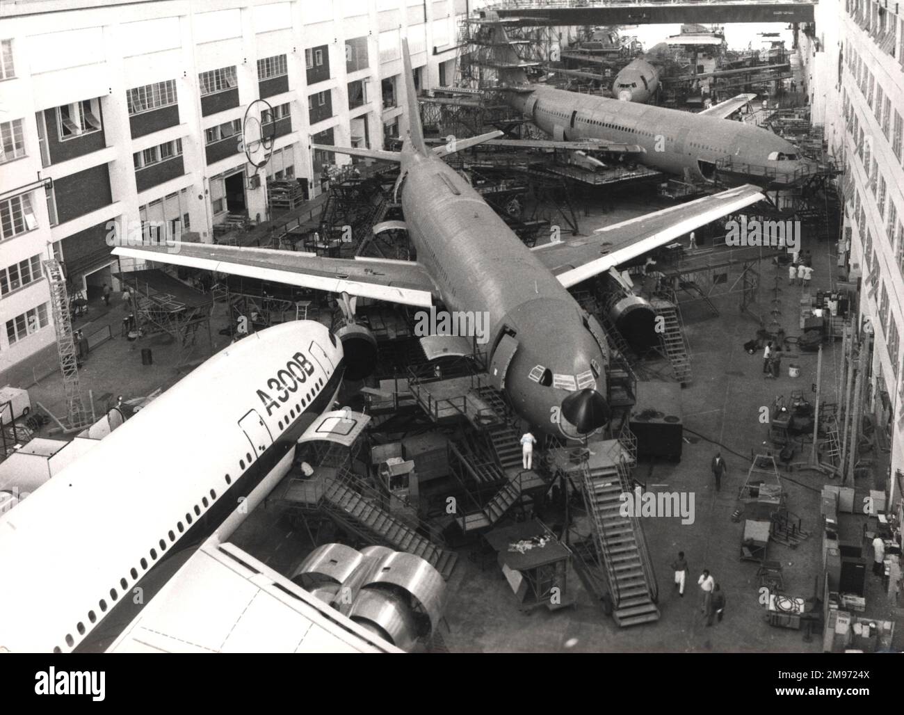The A300 production line at Toulouse. Nearest the camera is the first ...