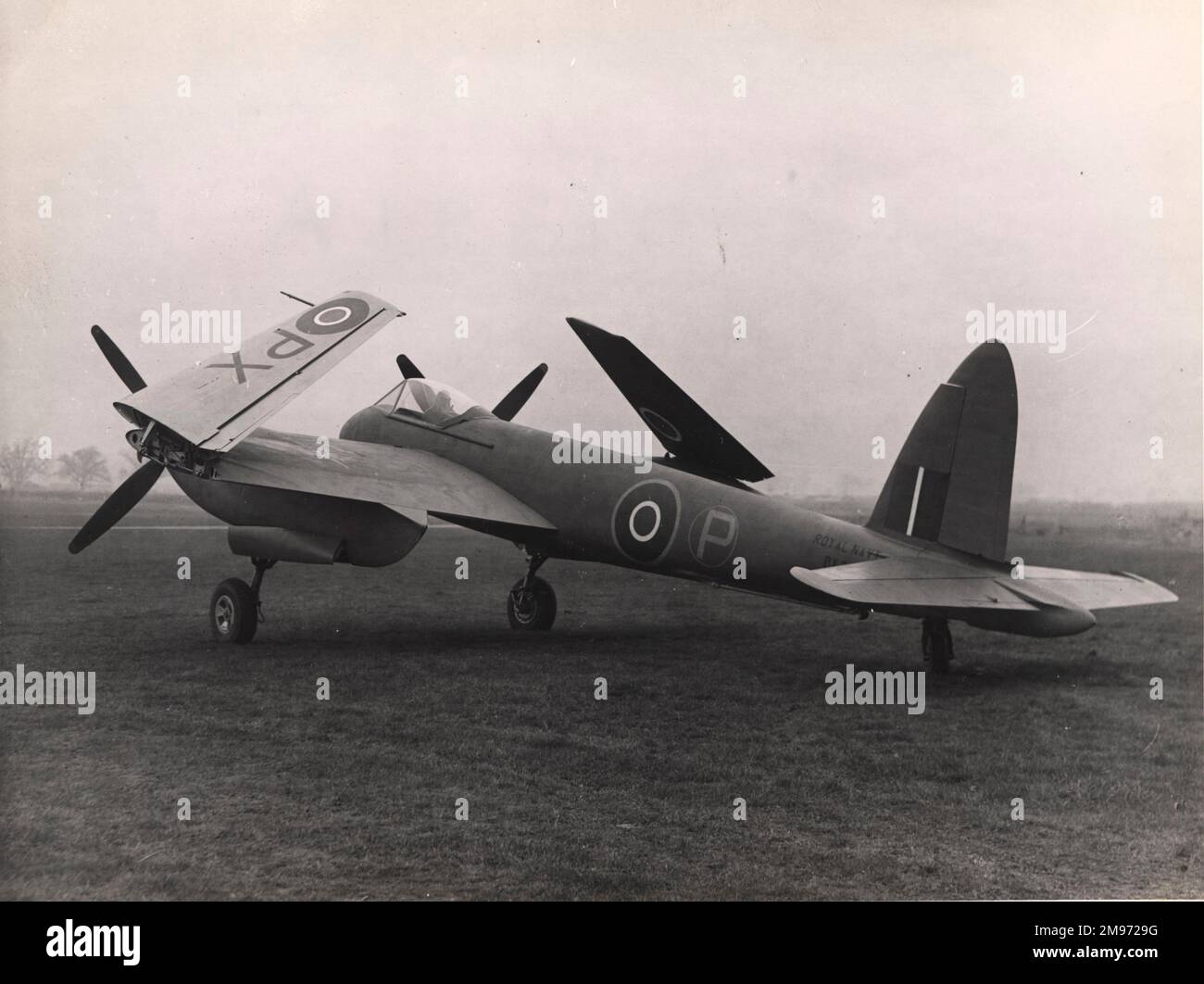 The second prototype de Havilland Sea Hornet, PX214, with wings folded ...